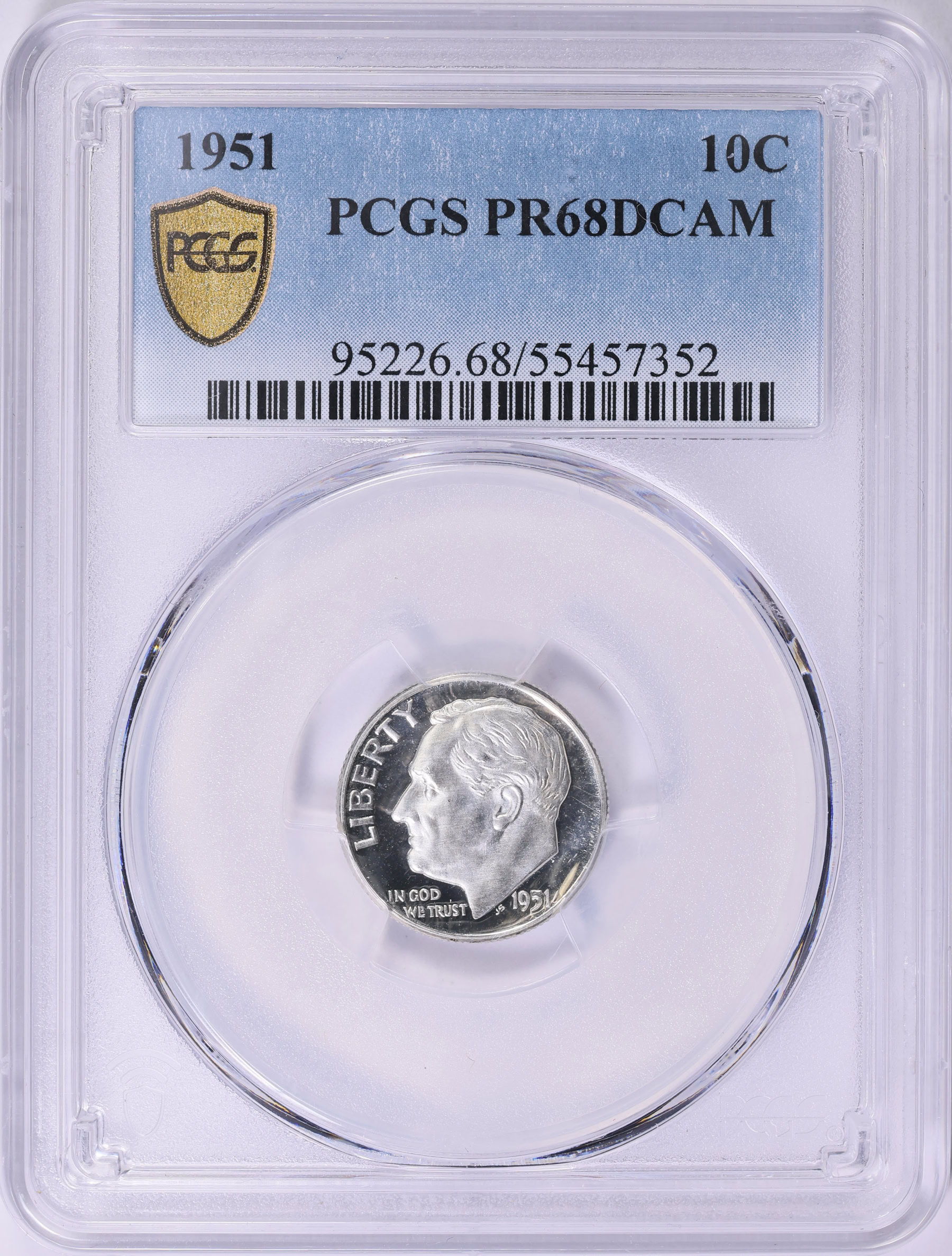 1951 Roosevelt Dime PCGS Proof-68 DCAM (Item 1712040) | GreatCollections Coin Auctions