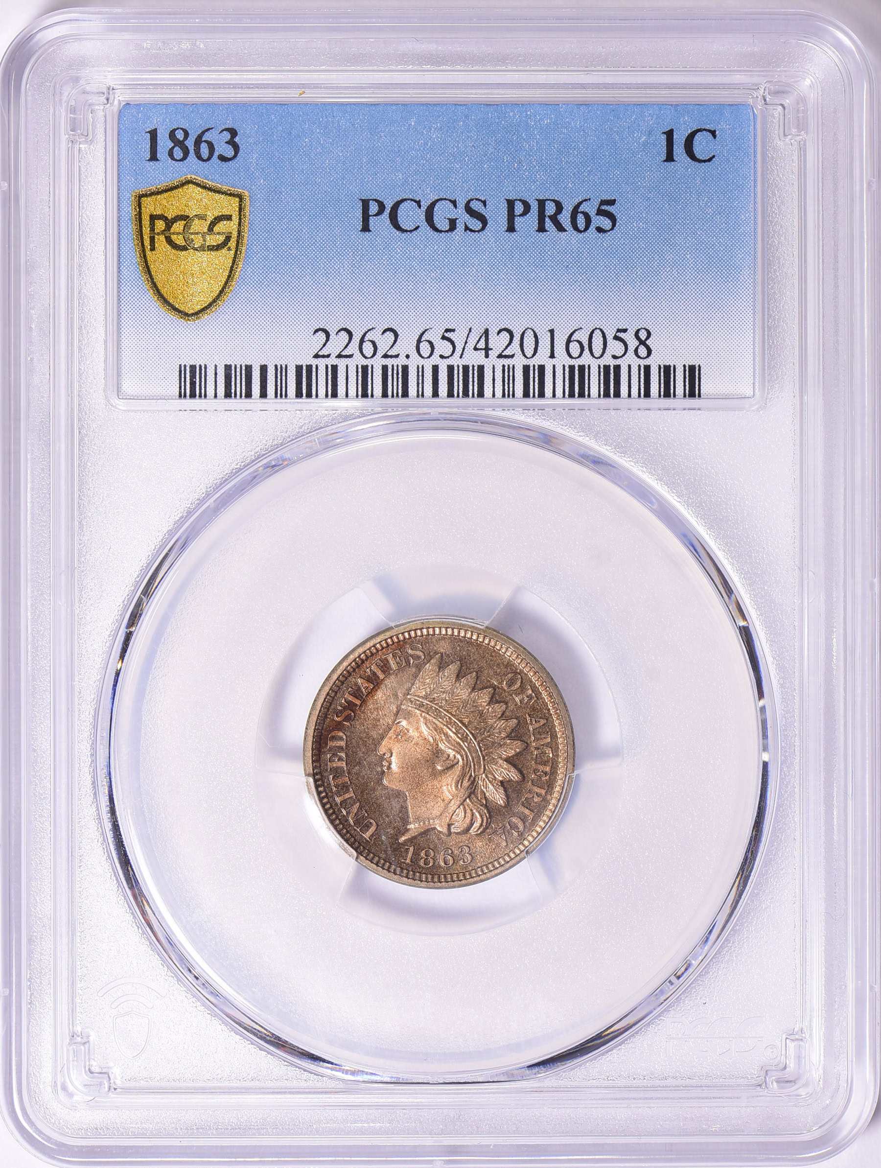 1863 Indian Cent PCGS Proof-65 (Item 1712136) | GreatCollections Coin ...