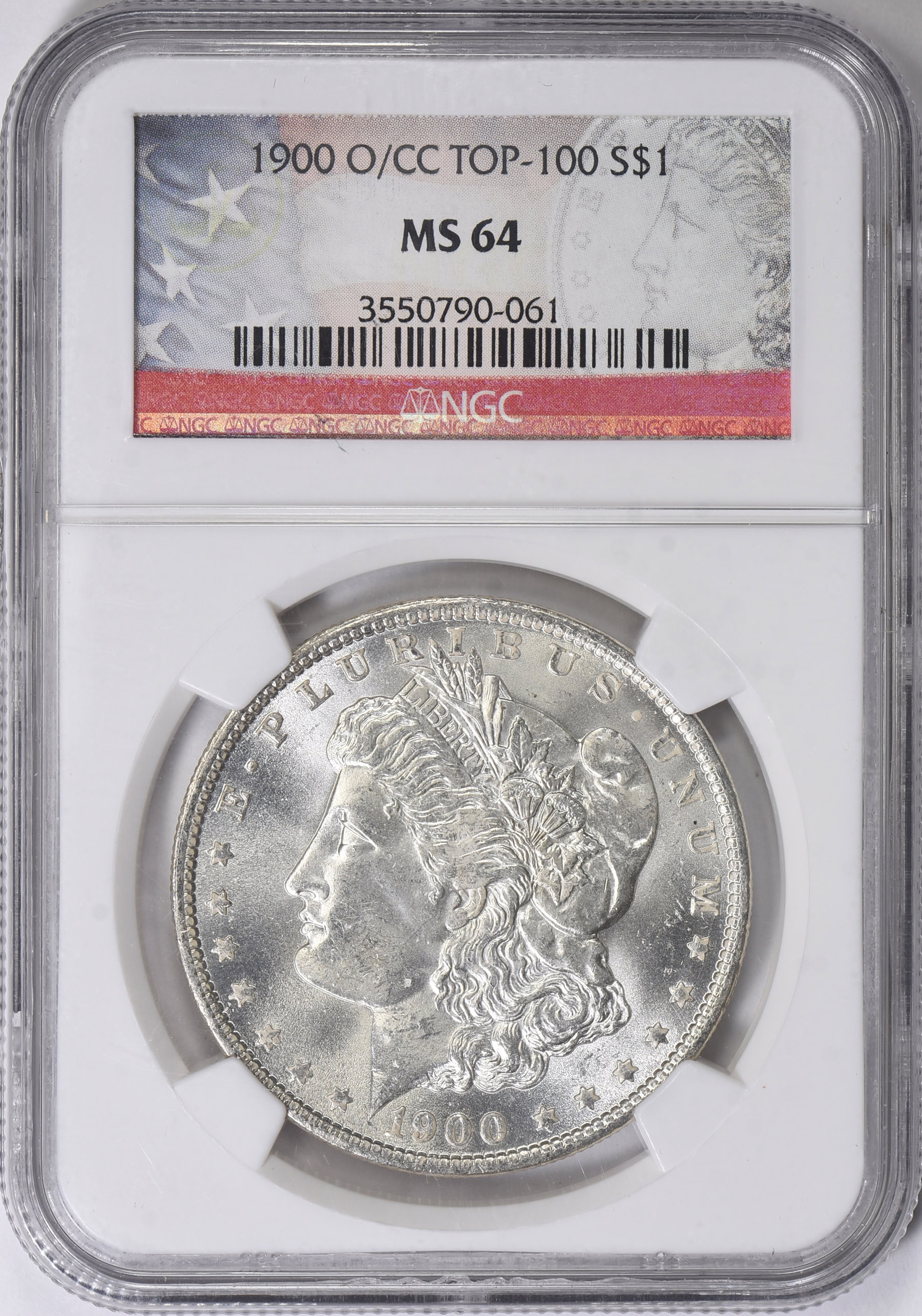 1900-O/CC Morgan Silver Dollar Top 100 NGC MS-64 (Item 1712222) | GreatCollections Coin Auctions
