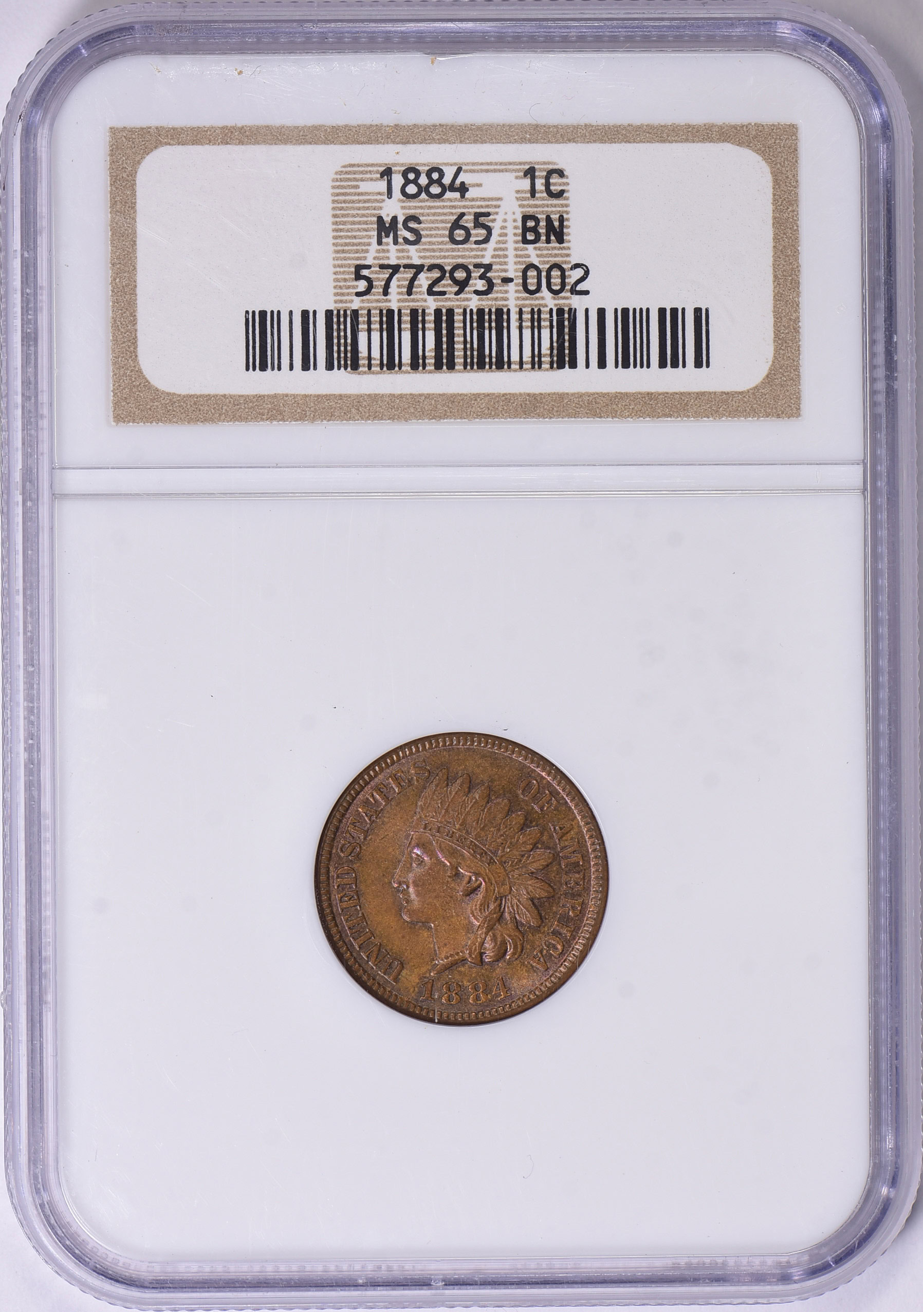 1884 Indian Cent NGC MS-65 BN (Item 1712261) | GreatCollections Coin ...