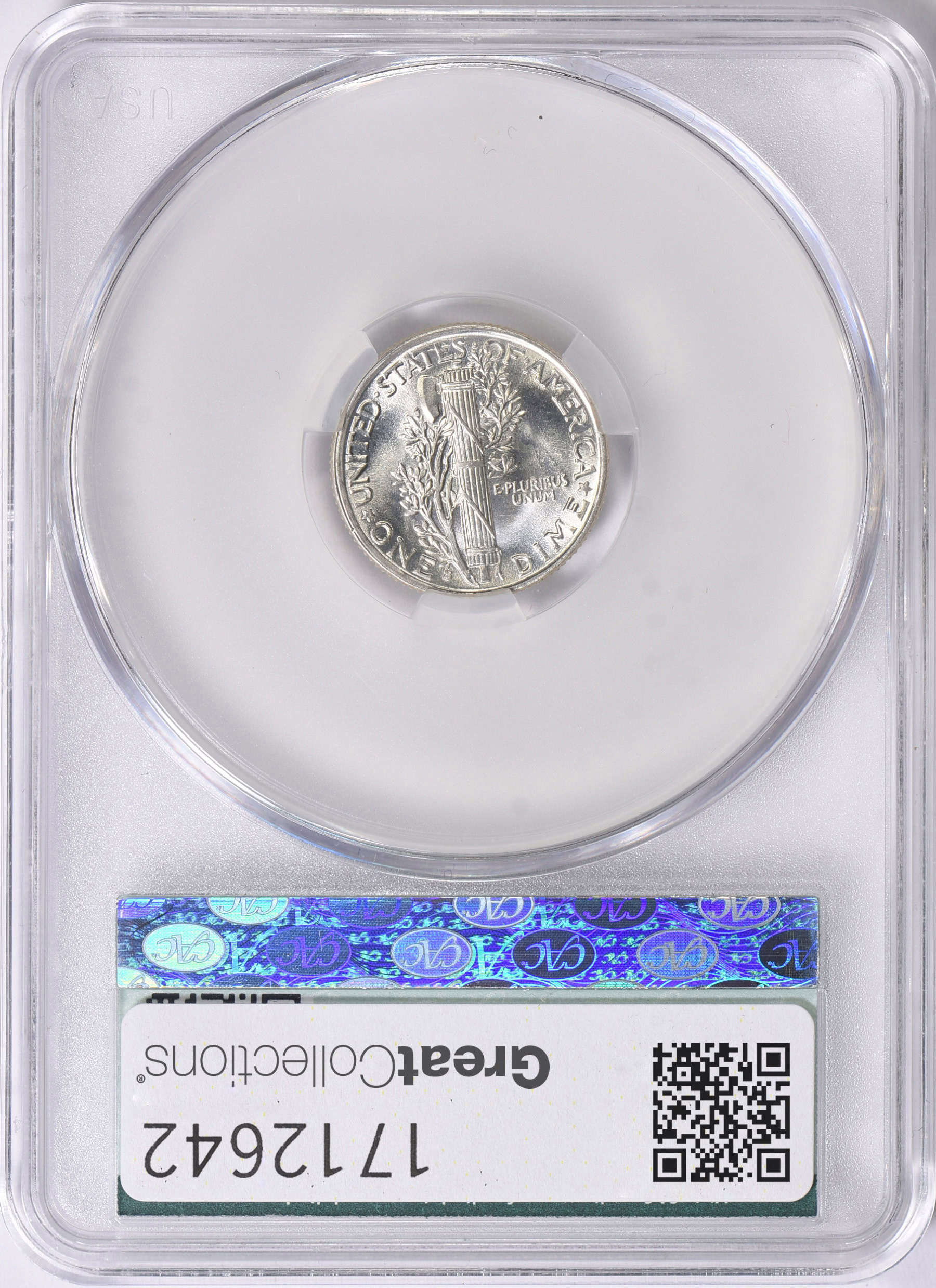 1941-S Mercury Dime CACG MS-66 (Item 1712642) | GreatCollections Coin ...