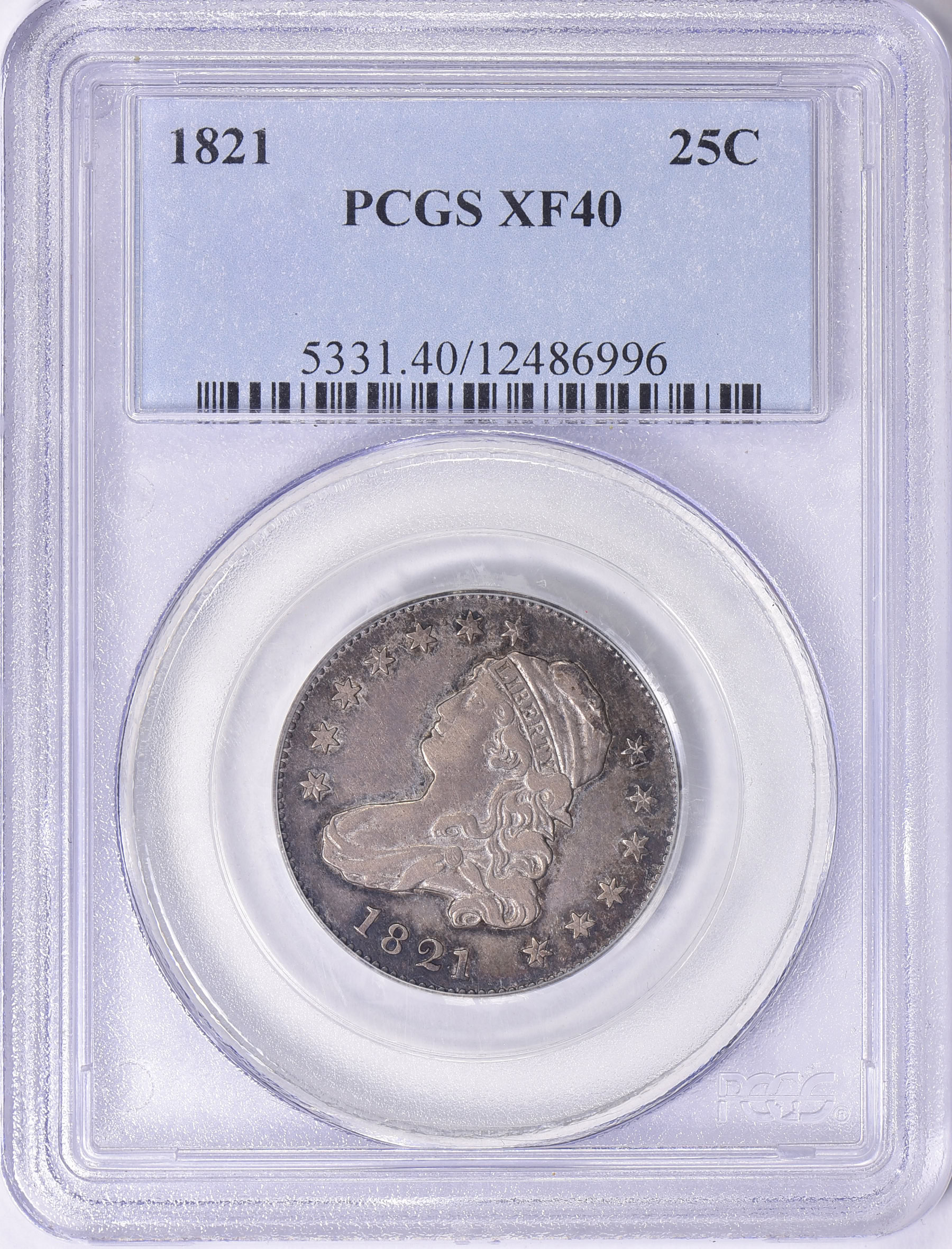 1821 Capped Bust Quarter PCGS XF-40 (Item 1712665) | GreatCollections ...