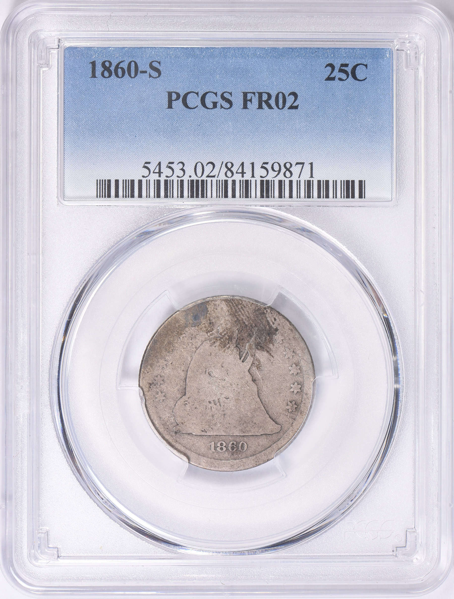 1860-S Seated Liberty Quarter PCGS FR-02 (Item 1712668 ...