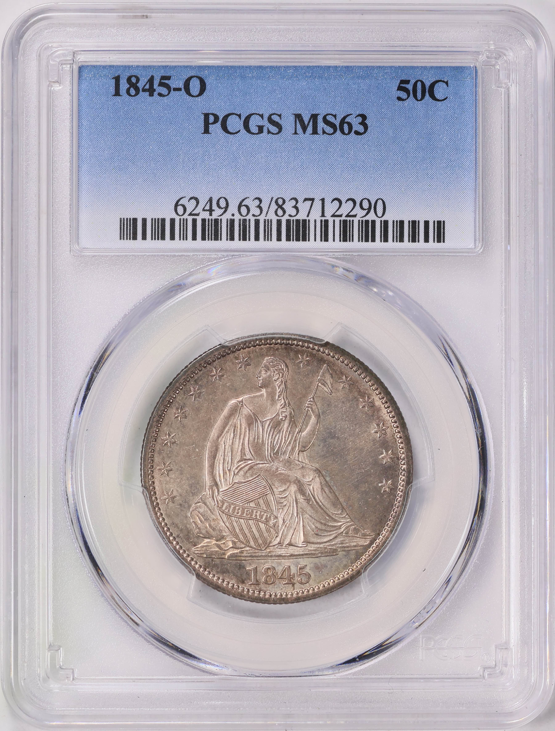 1845-O Seated Liberty Half Dollar PCGS MS-63 (Toned) (Item 1712704 ...