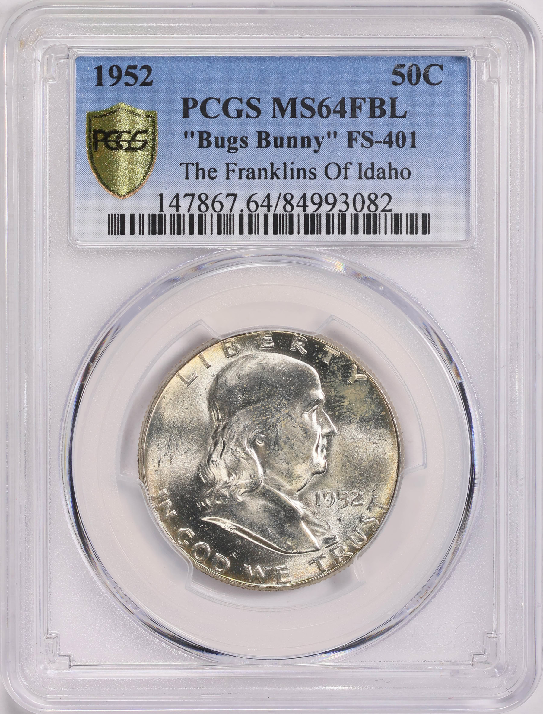 1952 Franklin Half Dollar Bugs Bunny FS-401 PCGS MS-64 FBL (The ...