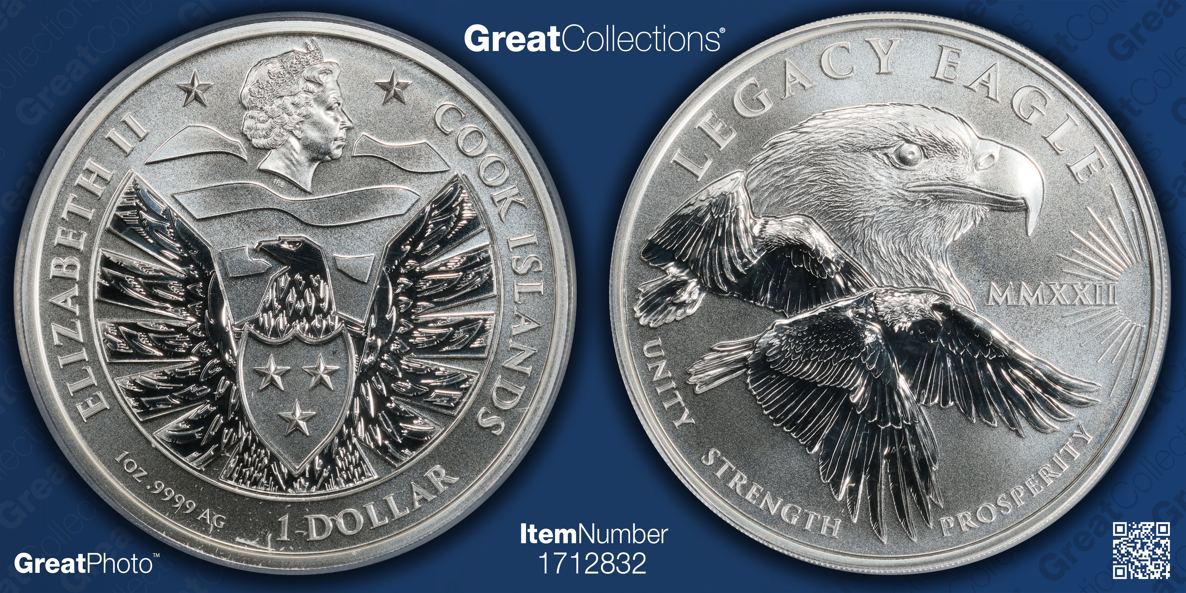 Cook Islands 2022 Silver Dollar Legacy Eagle First Strike PCGS MS-70 ...