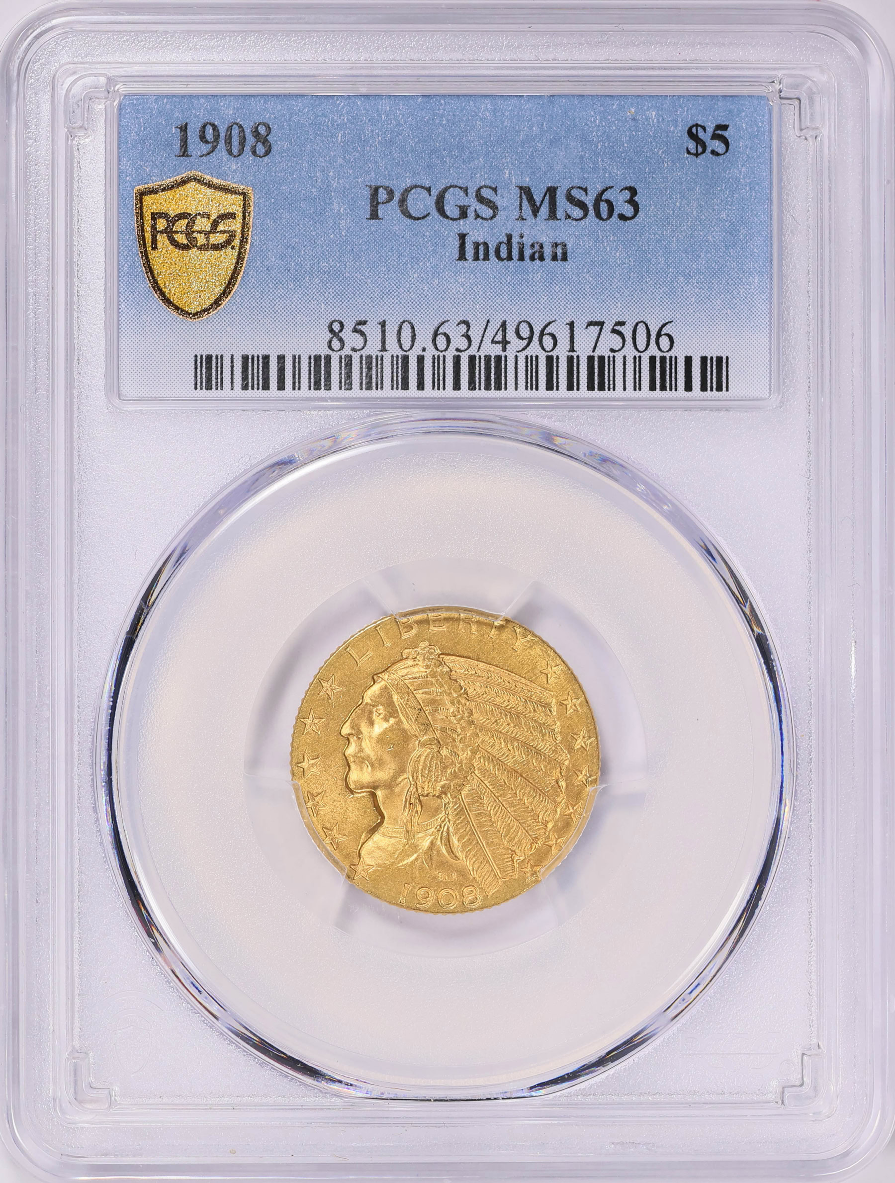 1908 Indian Gold Half Eagle PCGS MS-63 (Item 1712837 ...
