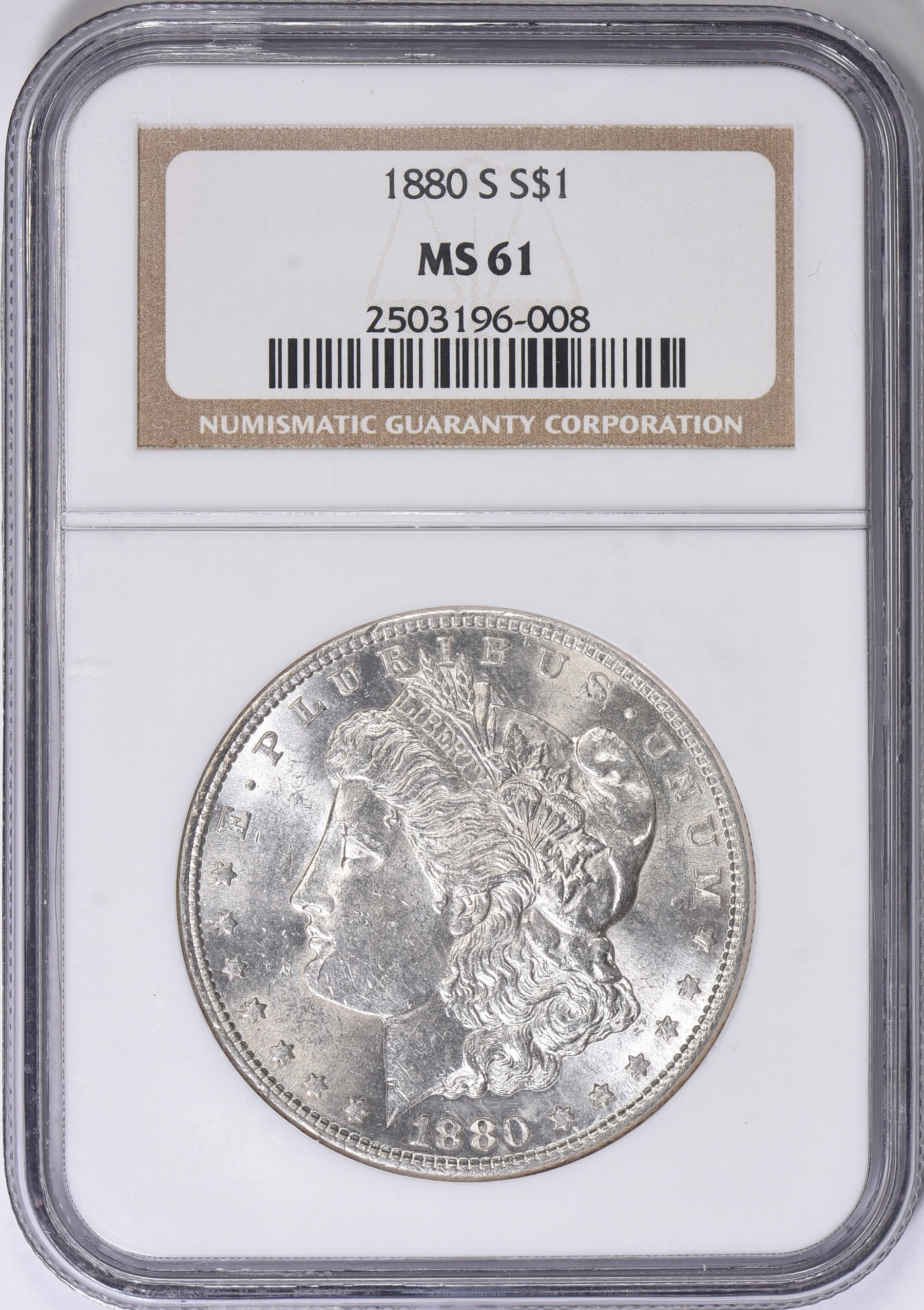 1880-S Morgan Silver Dollar NGC MS-61 (Item 1712945) | GreatCollections Coin Auctions