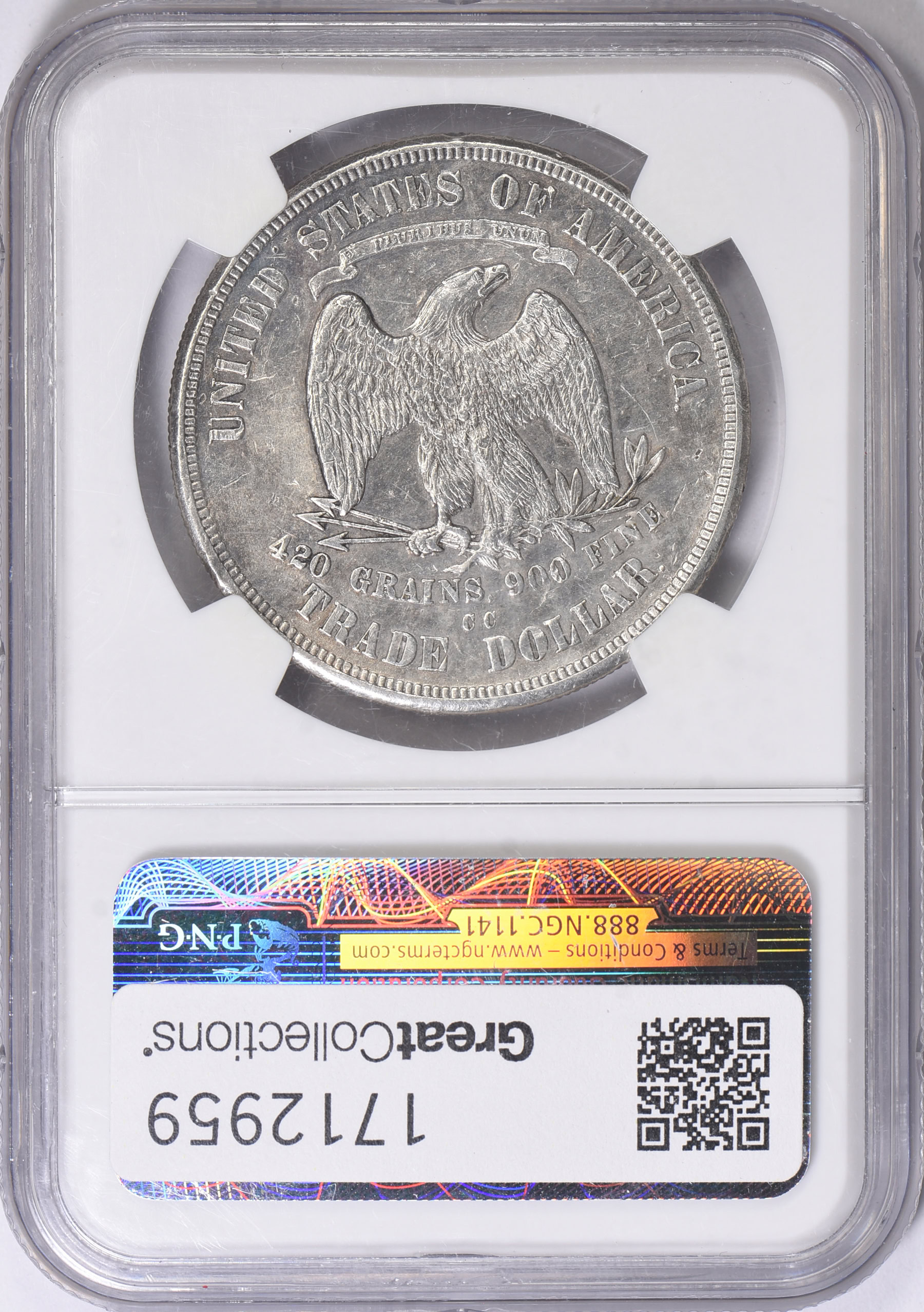 1876-CC Trade Silver Dollar Double Die Reverse FS-801 Type 1/1 NGC AU Details (Item 1712959 ...