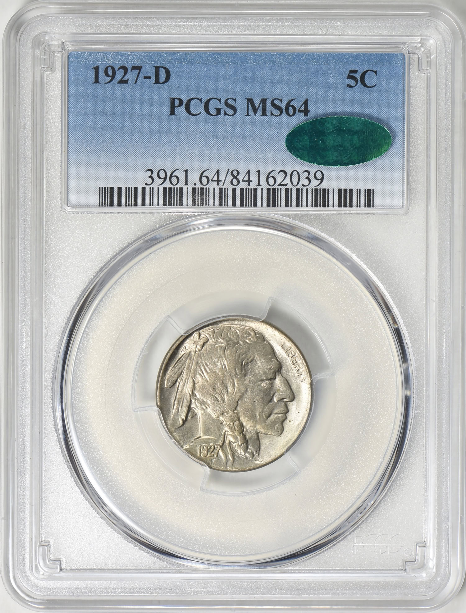 1927-D Buffalo Nickel PCGS MS-64 (CAC Green) (Item 1713141 ...