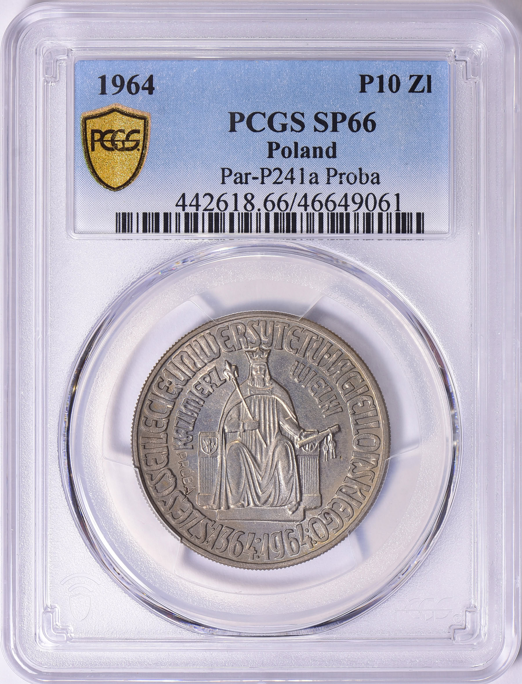 Poland 1964 10 Zlotych Proba KM-Pr99 PCGS SP-66 (Item 1713186 ...