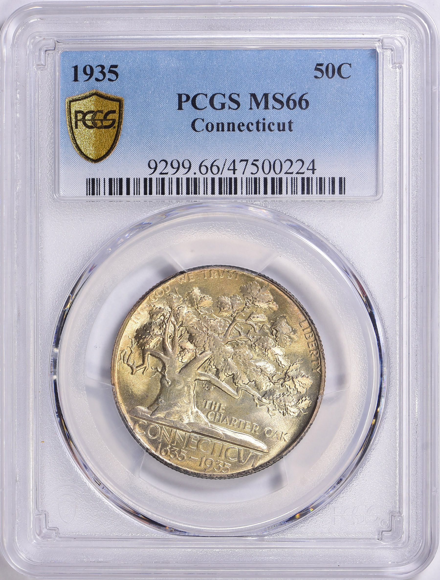1935 Connecticut Tercentenary Half Dollar PCGS MS-66 (Item 1713257) | GreatCollections Coin Auctions