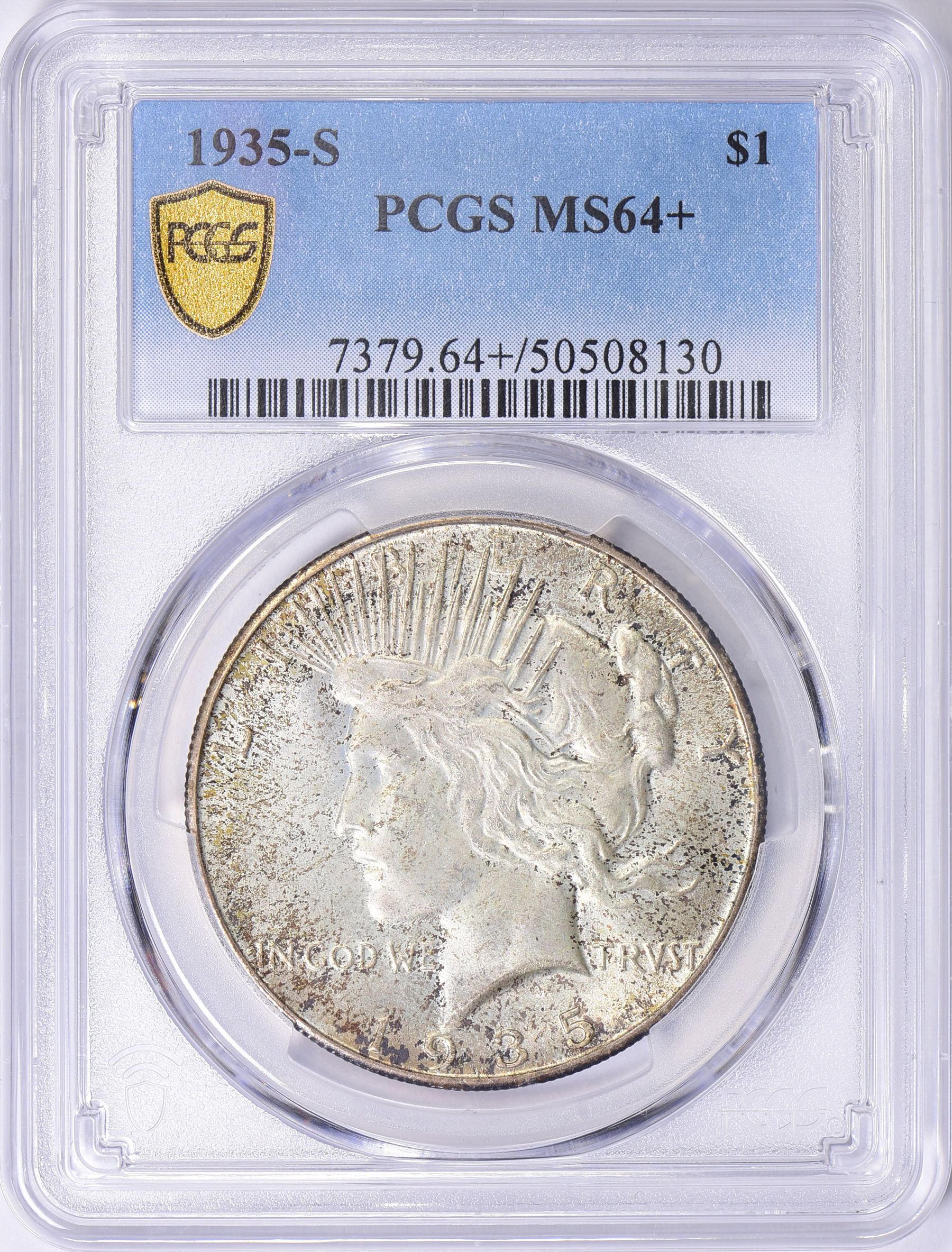 1935-S Peace Silver Dollar PCGS MS-64+ (Item 1713280) | GreatCollections Coin Auctions