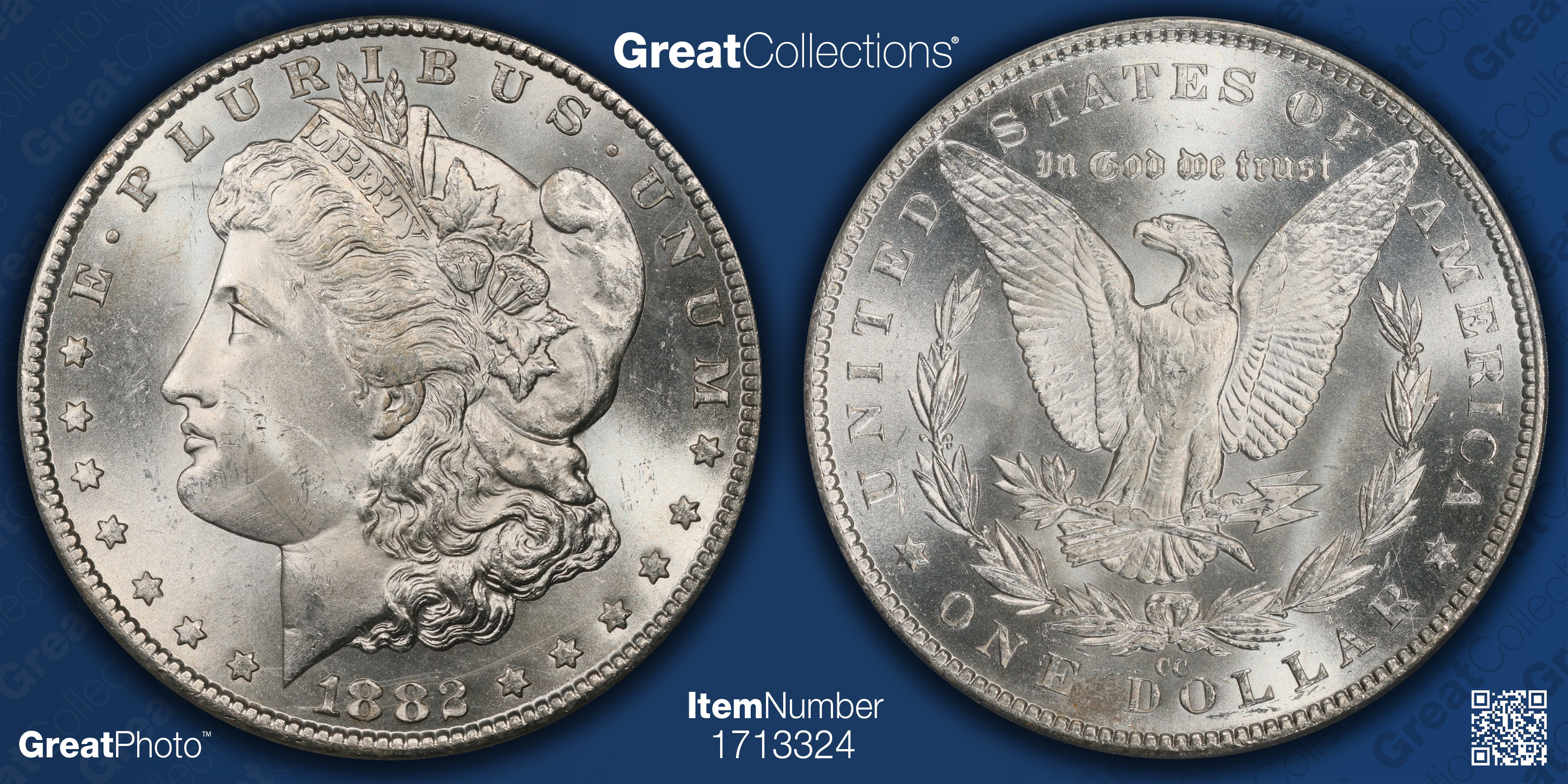 1882-CC Morgan Silver Dollar PCGS MS-65 (Item 1713324 ...
