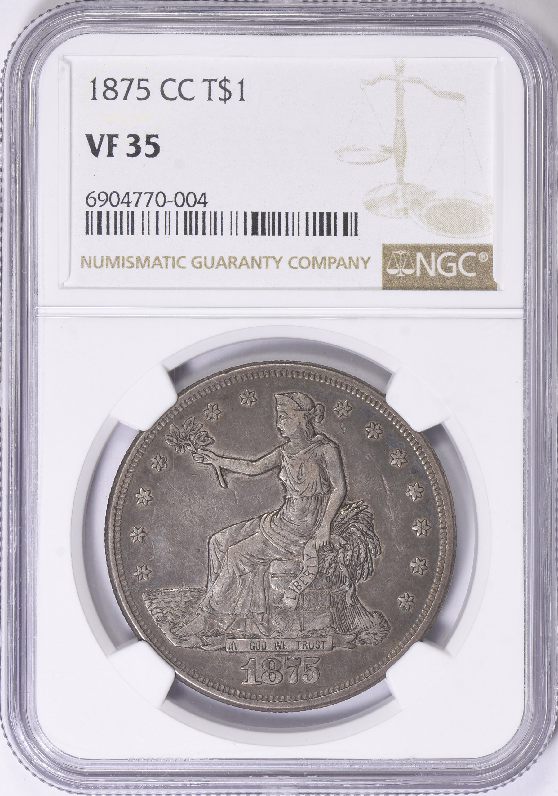 1875-CC Trade Silver Dollar NGC VF-35 (Item 1713513) | GreatCollections ...