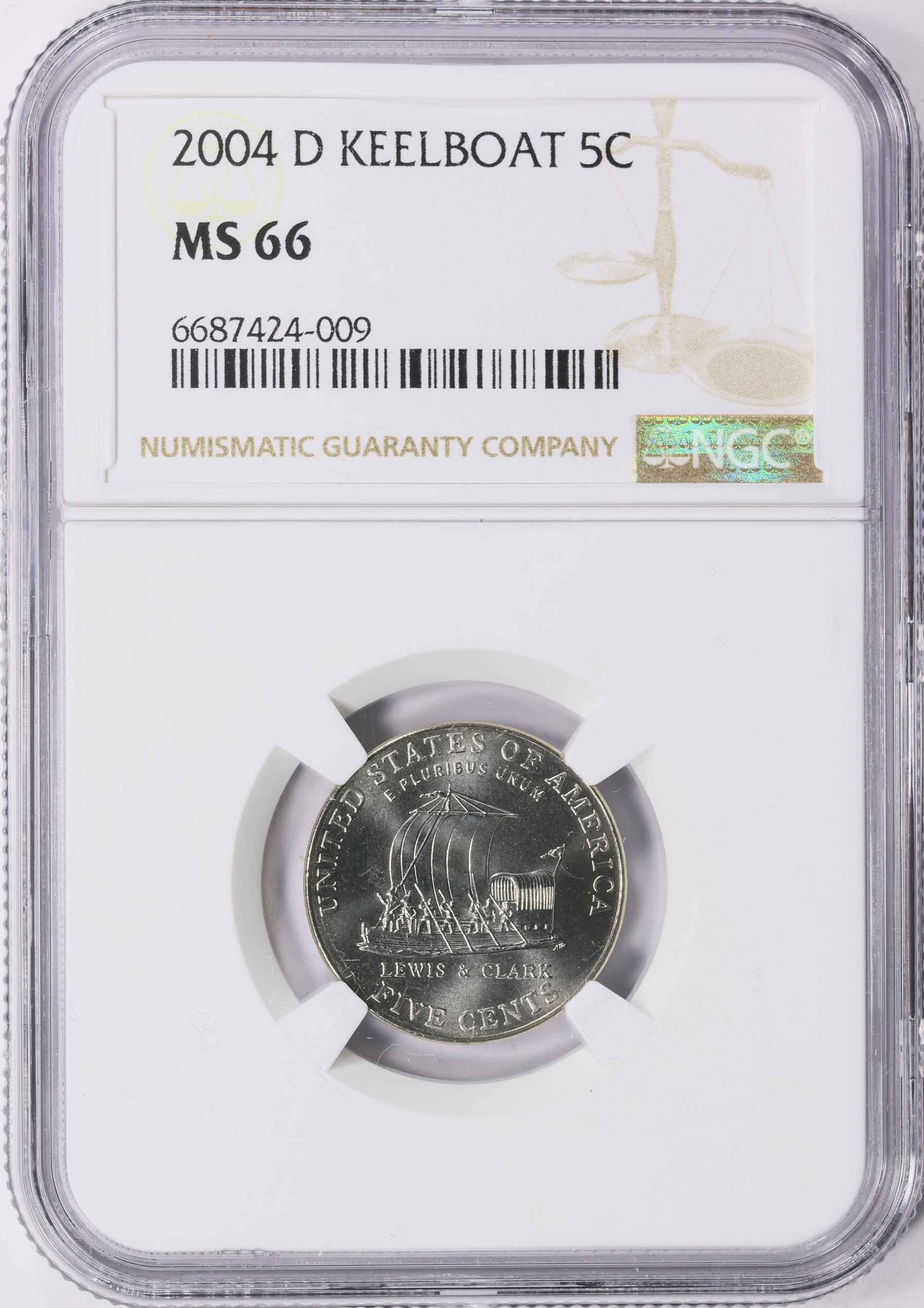 2004-D Jefferson Nickel Keel Boat NGC MS-66 (Item 1713601 ...