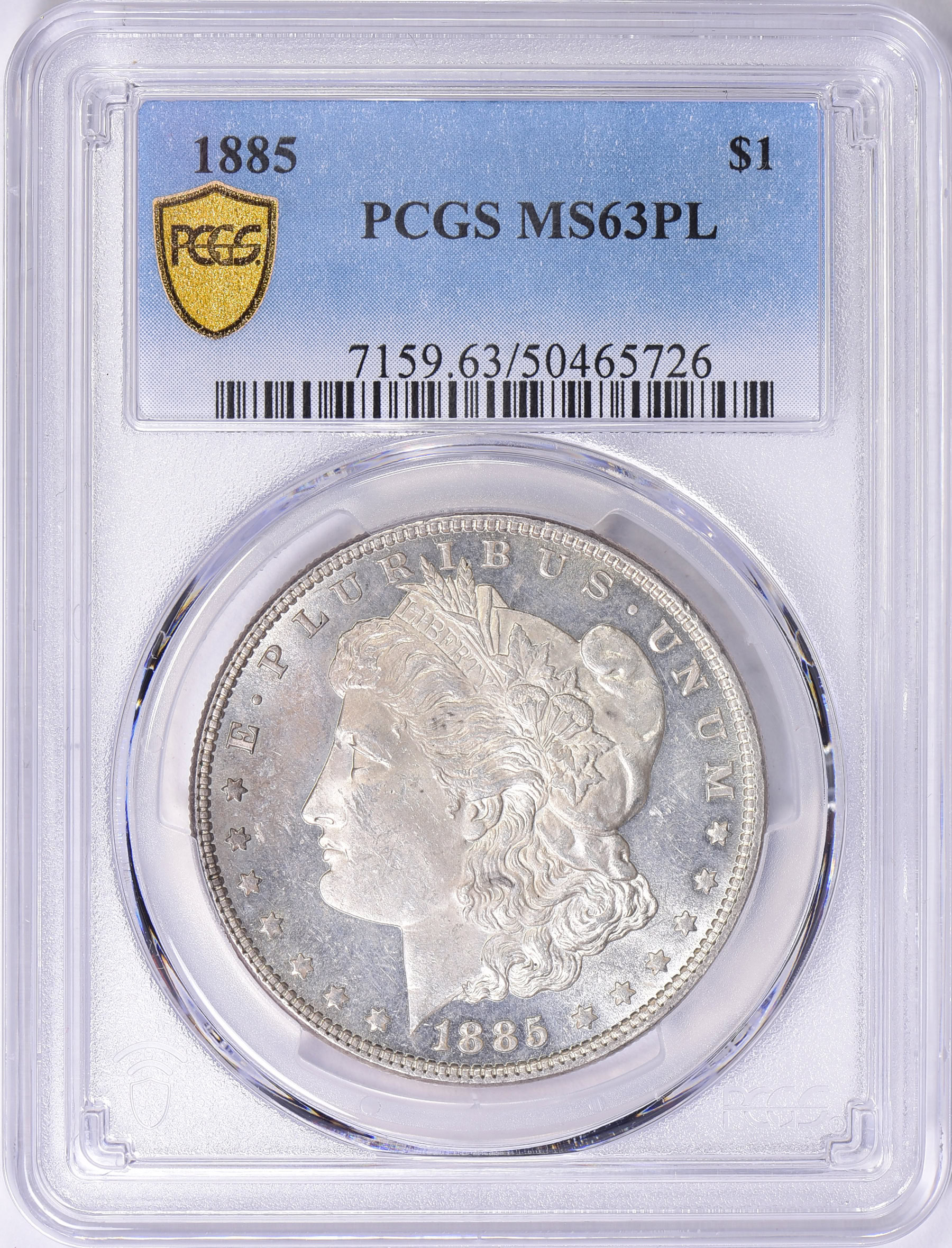 1885 Morgan Silver Dollar PCGS MS-63 PL (Item 1713643) | GreatCollections Coin Auctions