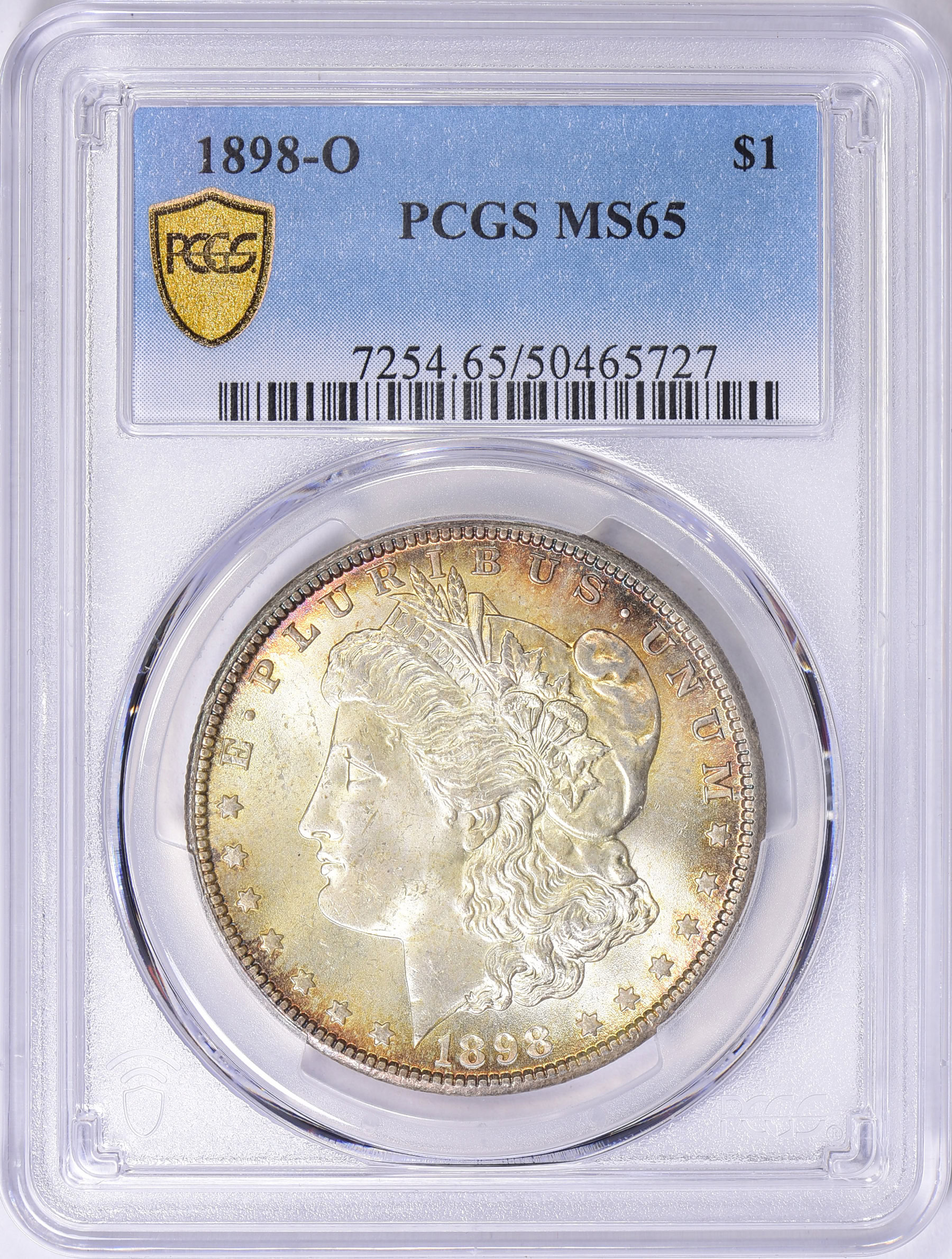 1898-O Morgan Silver Dollar PCGS MS-65 (Toned) (Item 1713644) | GreatCollections Coin Auctions