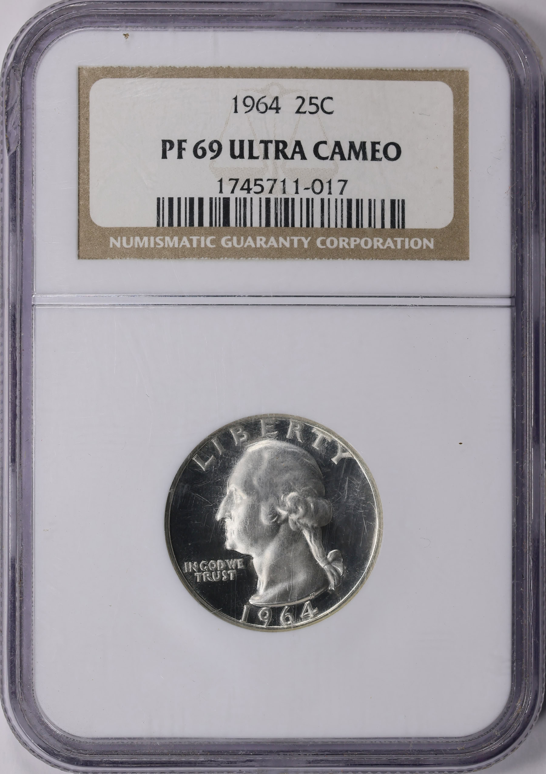 1964 Washington Quarter NGC Proof-69 UC (Item 1713773 ...