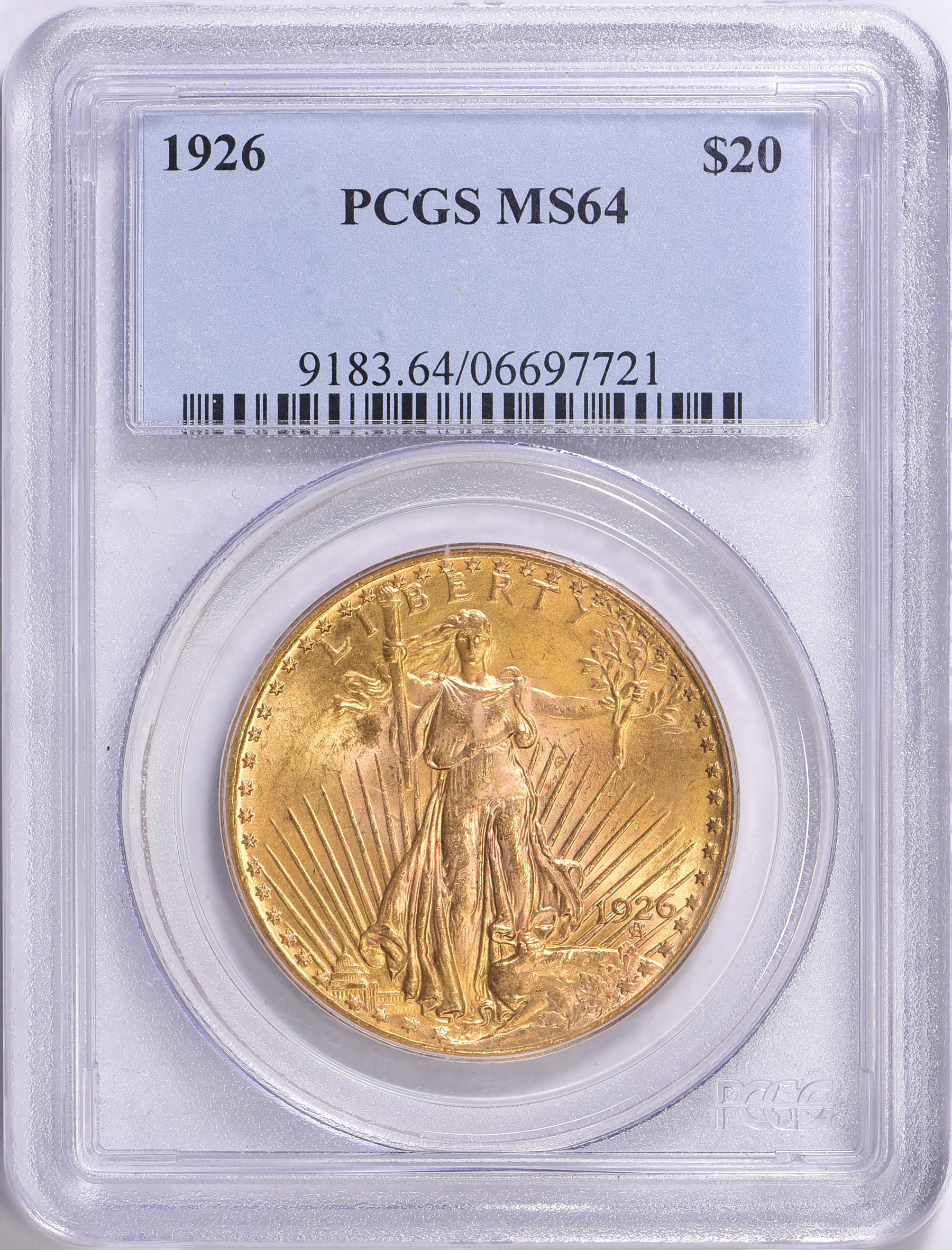 1926 Saint-Gaudens Gold Double Eagle PCGS MS-64 (Item 1713863) | GreatCollections Coin Auctions