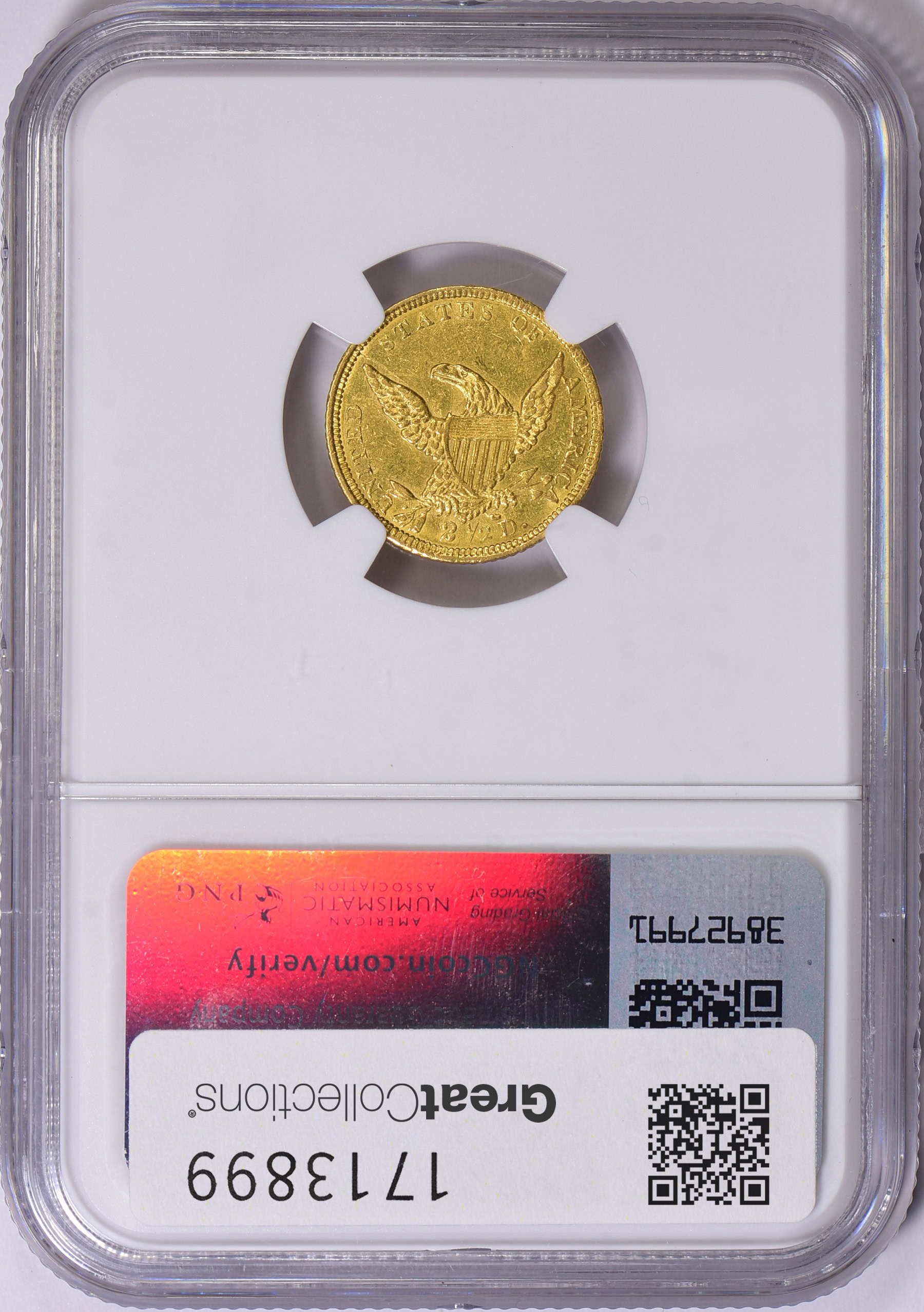 1838-C Classic Gold Quarter Eagle HM-1 NGC AU-58 (Item 1713899 ...