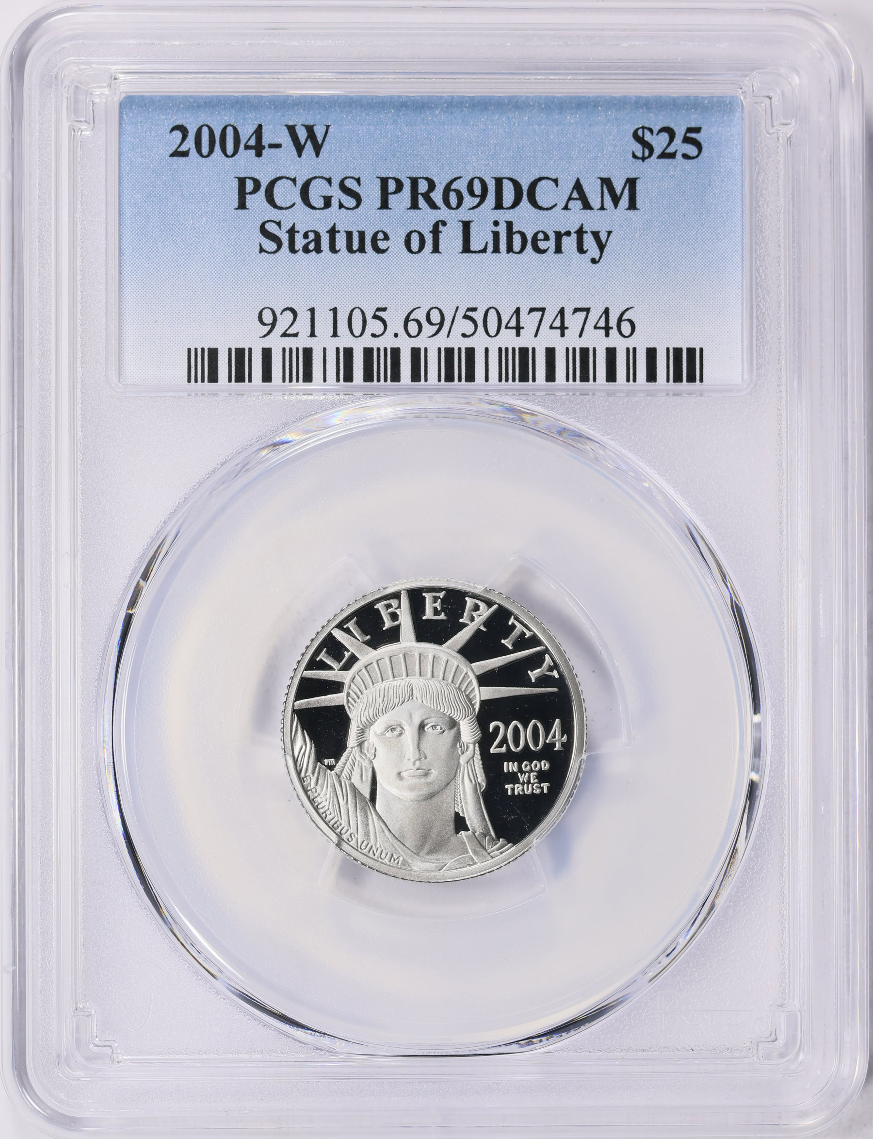 2004-W $25 Quarter-Ounce Platinum American Eagle PCGS Proof-69 DCAM ...