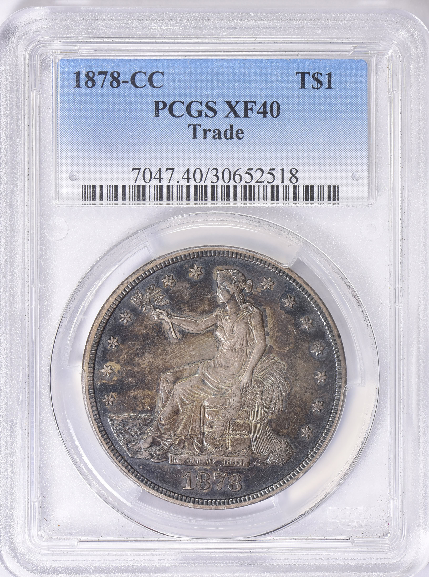 1878-CC Trade Silver Dollar PCGS XF-40 (Item 1714016) | GreatCollections Coin Auctions