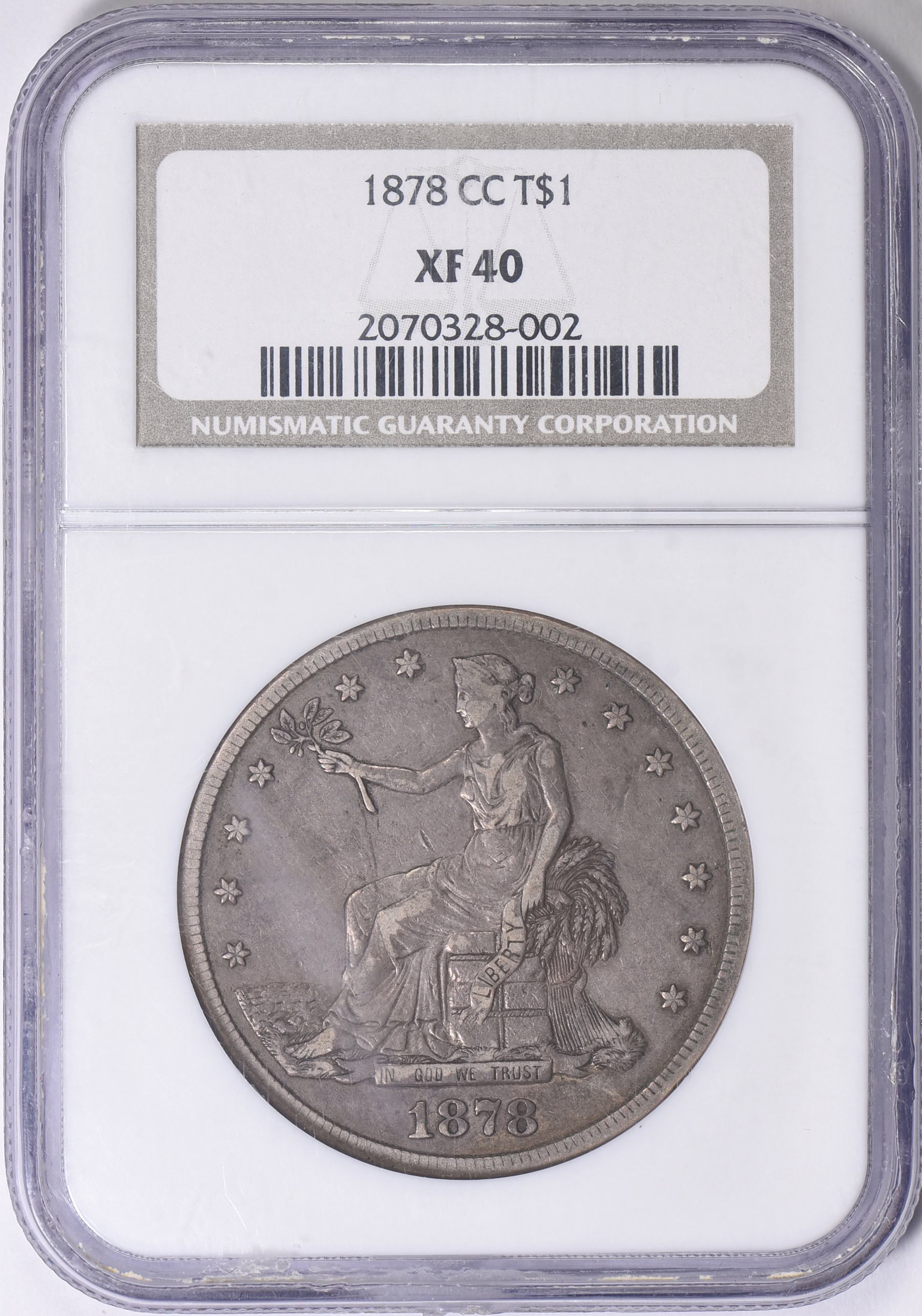 1878-CC Trade Silver Dollar NGC XF-40 (Item 1714017) | GreatCollections Coin Auctions