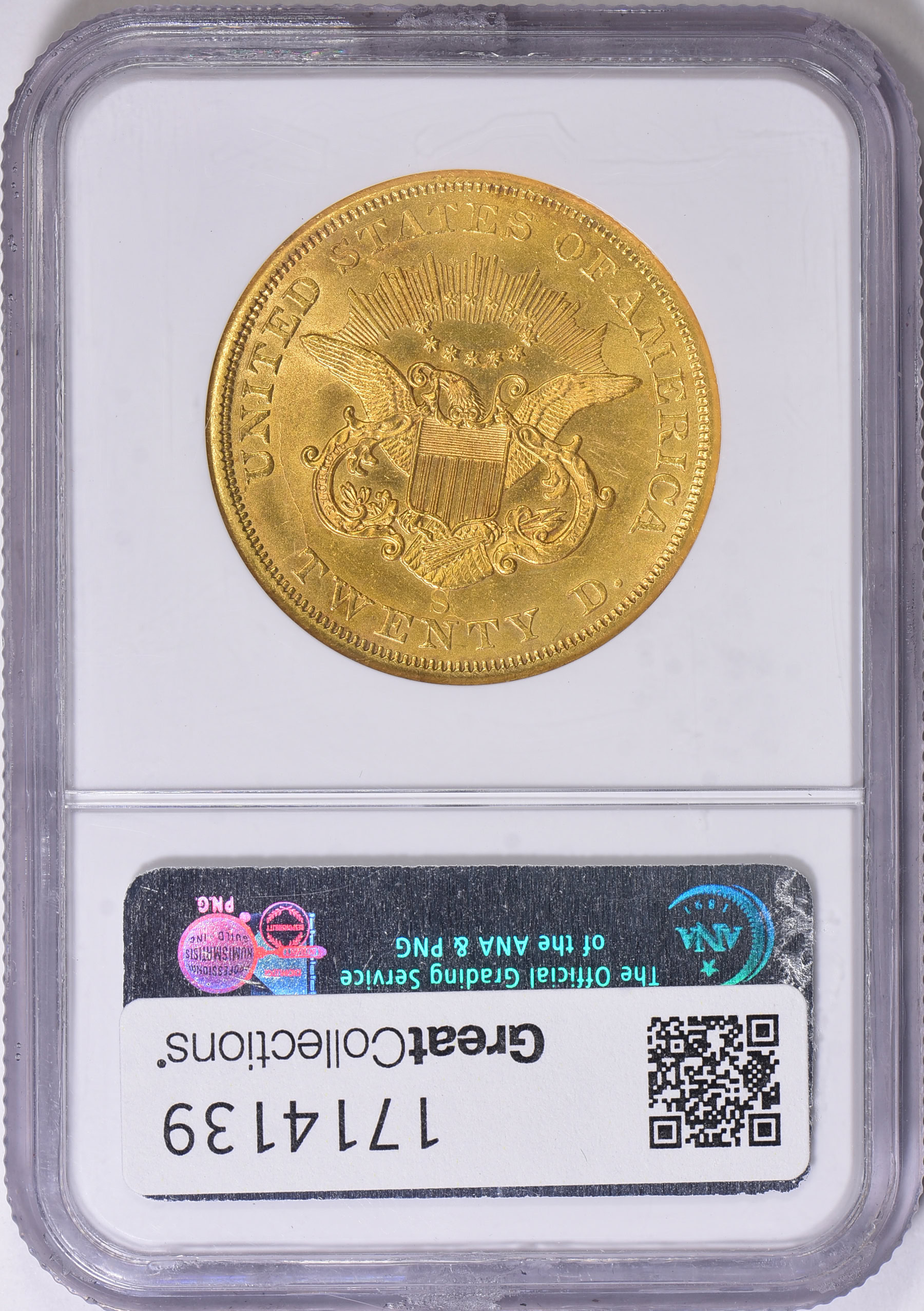1854-S Liberty Gold Double Eagle NGC MS-64 (Item 1714139) | GreatCollections Coin Auctions