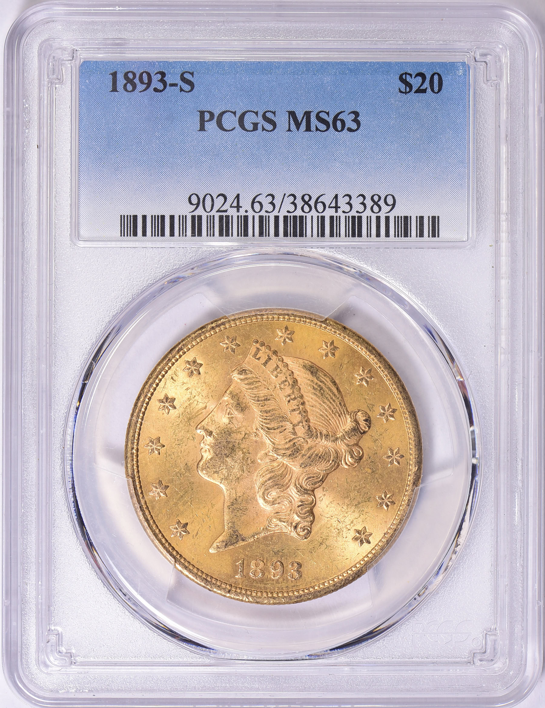 1893-S Liberty Gold Double Eagle PCGS MS-63 (Item 1714286) | GreatCollections Coin Auctions