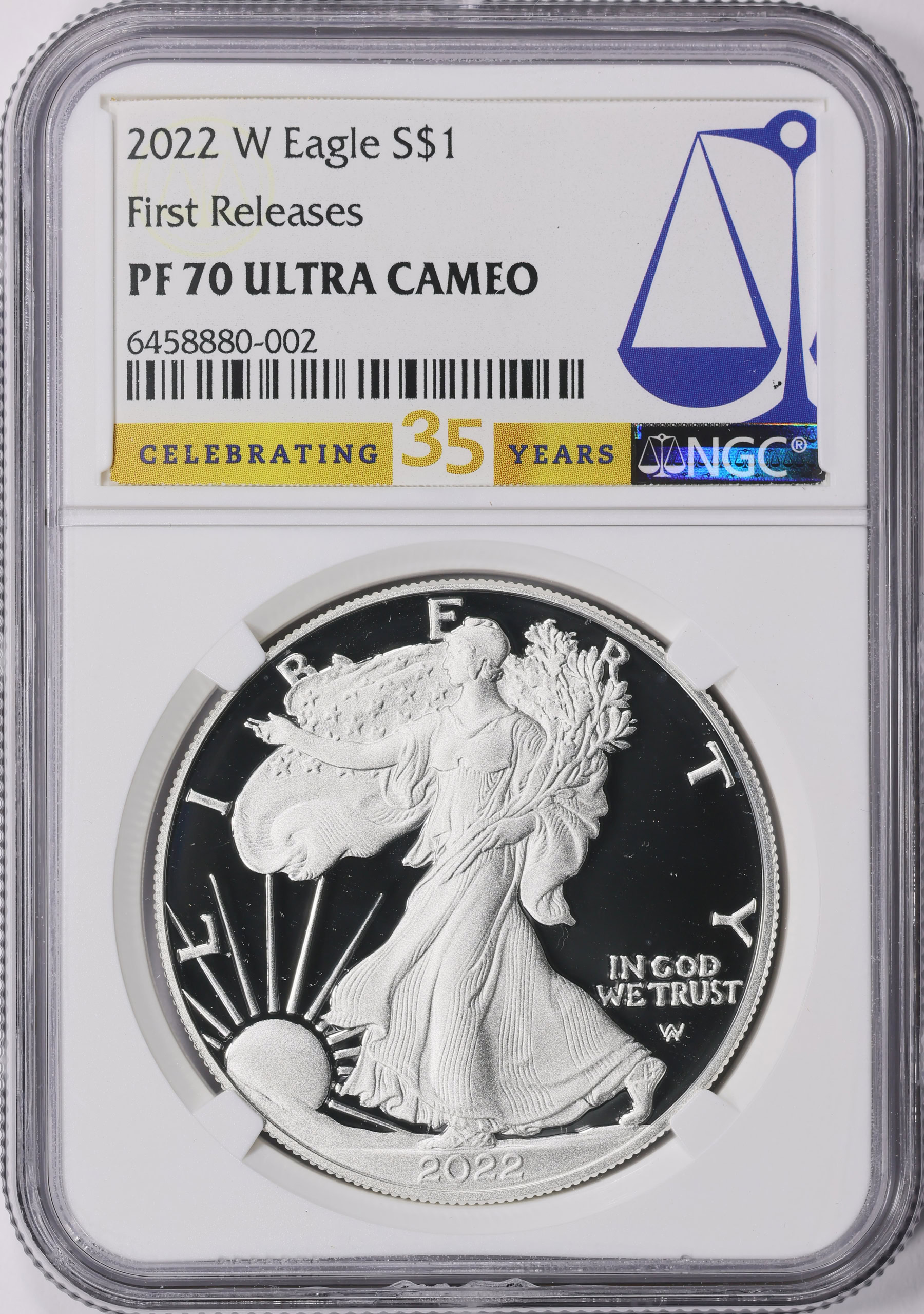 2022-W $1 Silver Eagle First Releases NGC Proof-70 UC (Item 1714371) | GreatCollections Coin ...