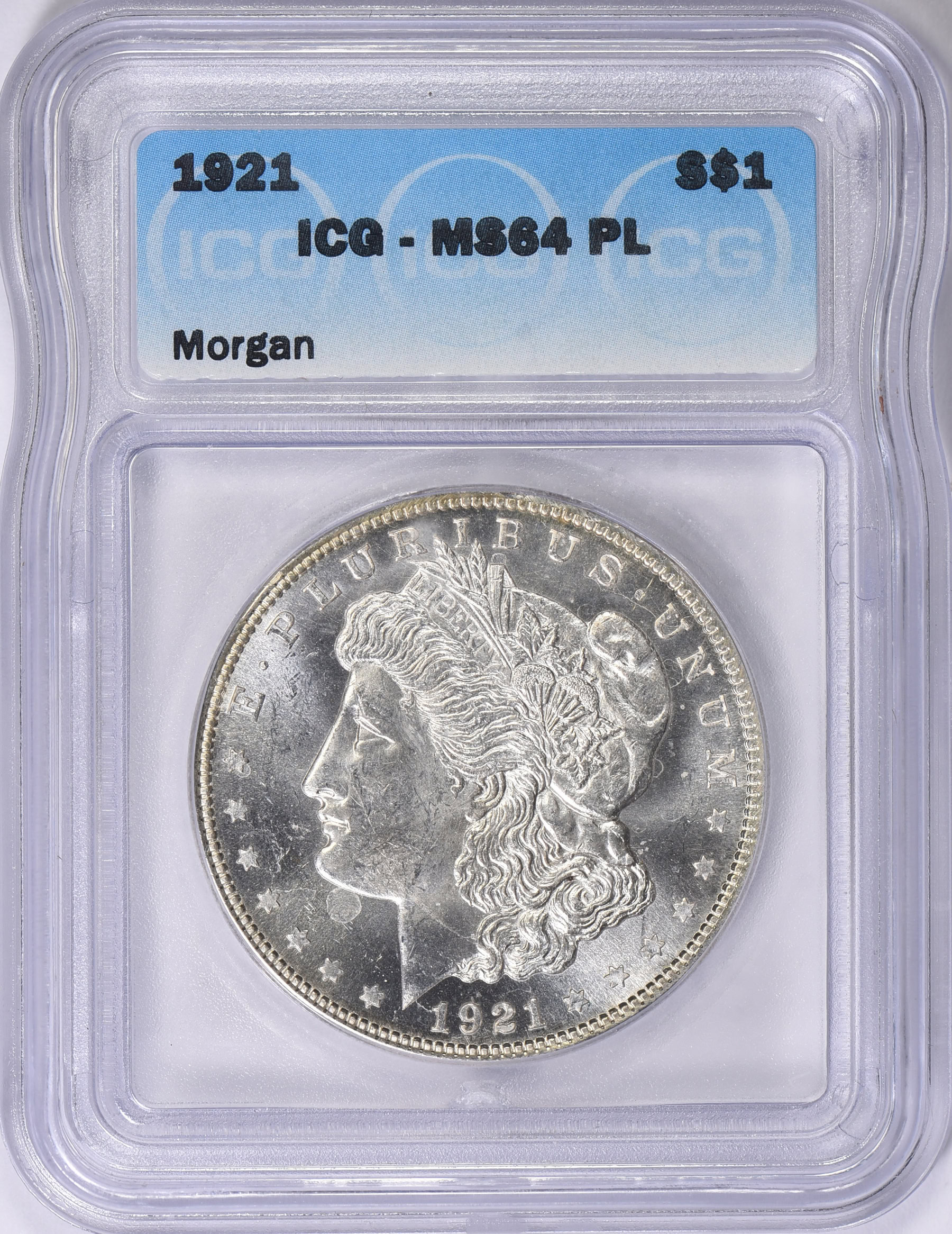 1921-D Morgan Silver Dollar ICG MS-64 PL (Item 1714449 ...