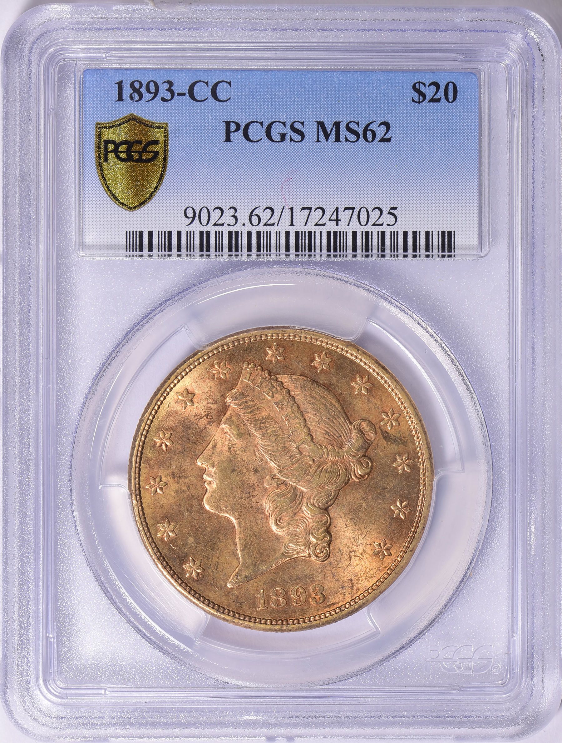 1893-CC Liberty Gold Double Eagle PCGS MS-62 (Item 1714642) | GreatCollections Coin Auctions