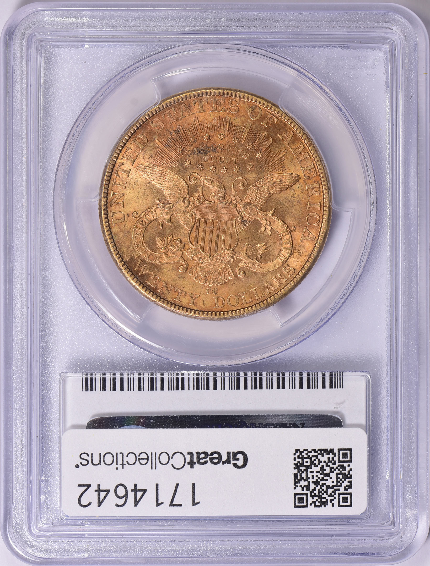 1893-CC Liberty Gold Double Eagle PCGS MS-62 (Item 1714642) | GreatCollections Coin Auctions