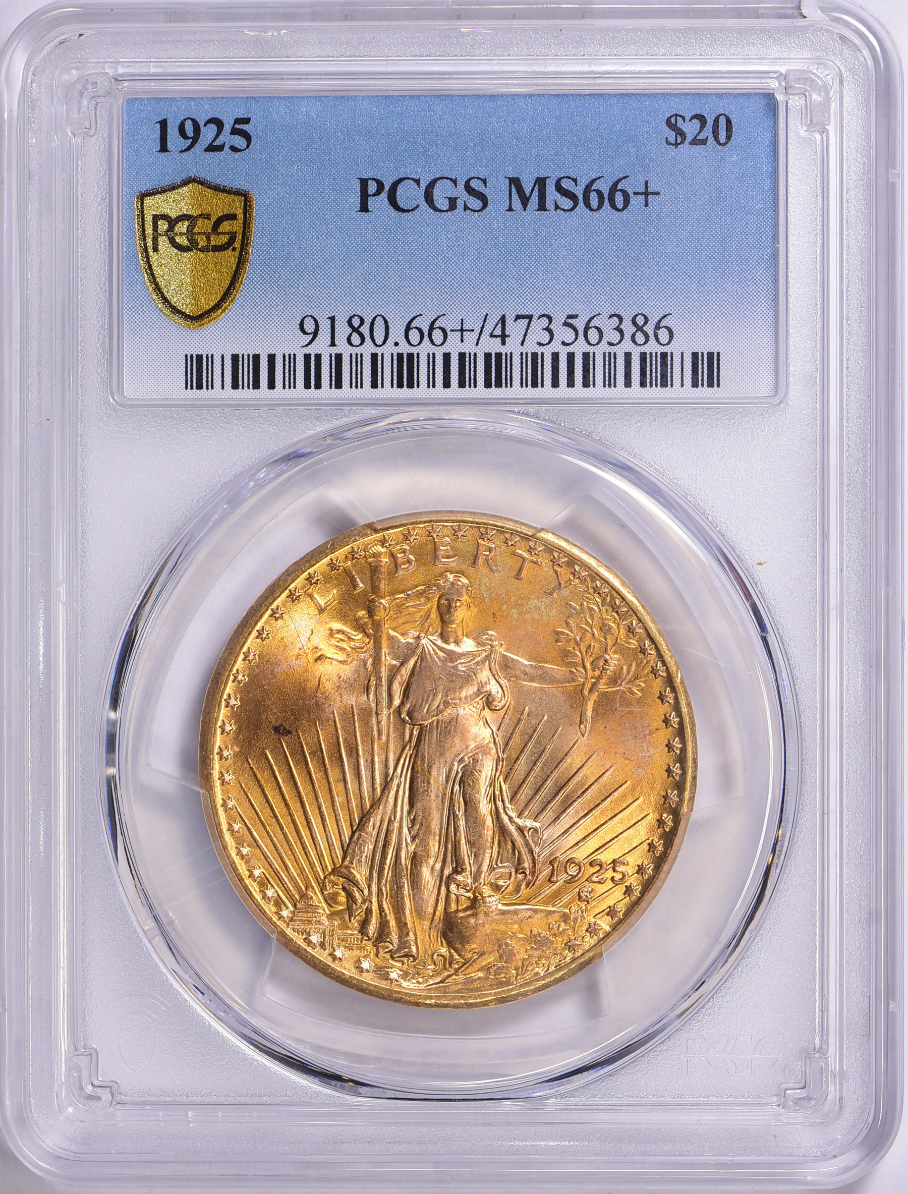 1925 Saint-Gaudens Gold Double Eagle PCGS MS-66+ (Item 1714662) | GreatCollections Coin Auctions