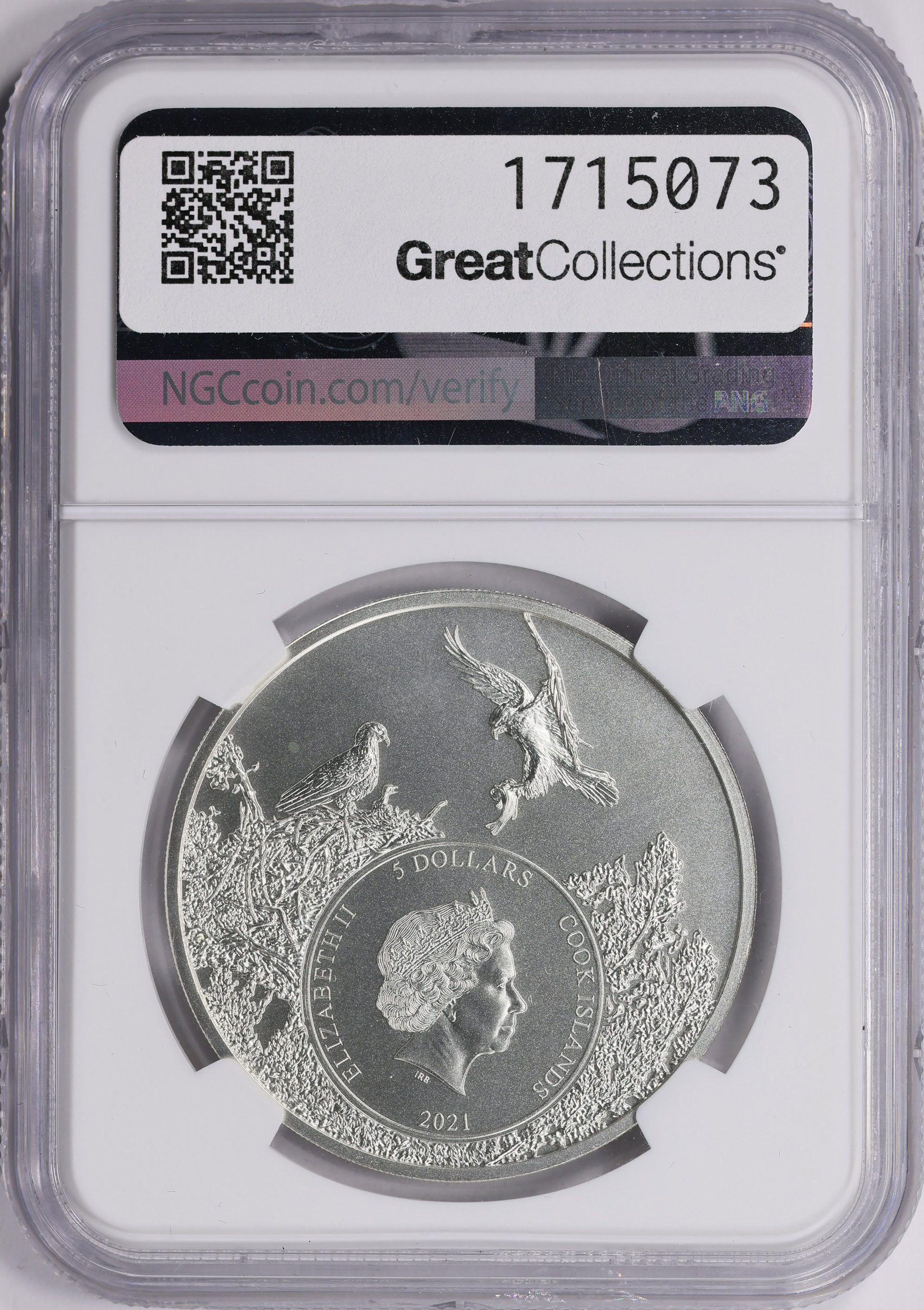 Cook Islands 2021 Colorized Silver $5 US State Animal Series Kentucky ...