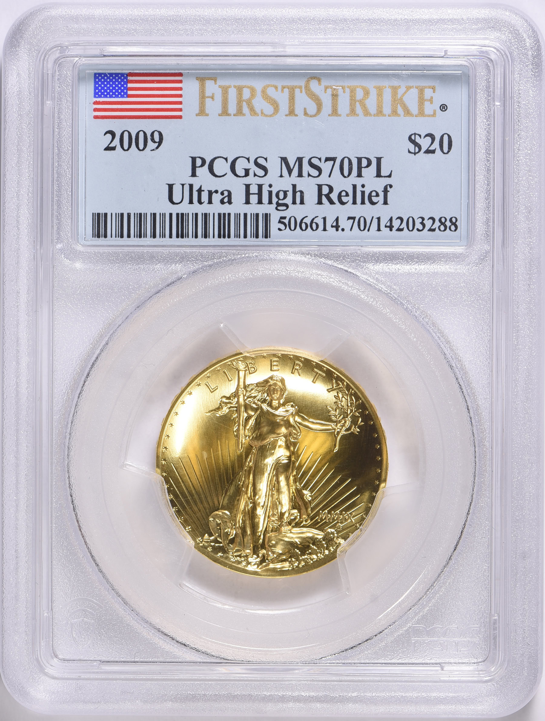 2009 MMIX Ultra High Relief $20 Gold First Strike PCGS MS-70 PL (Item ...