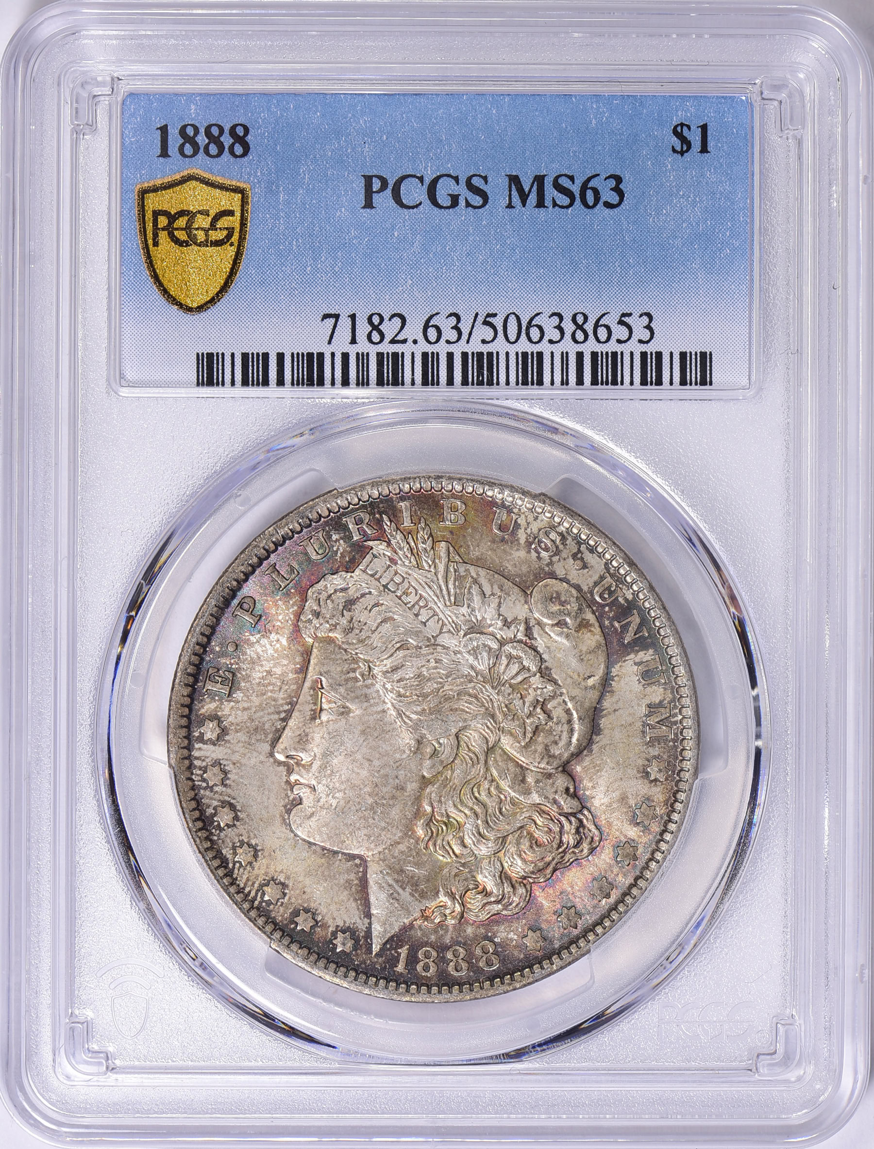 1888 Morgan Silver Dollar PCGS MS-63 (Toned) (Item 1715091) | GreatCollections Coin Auctions