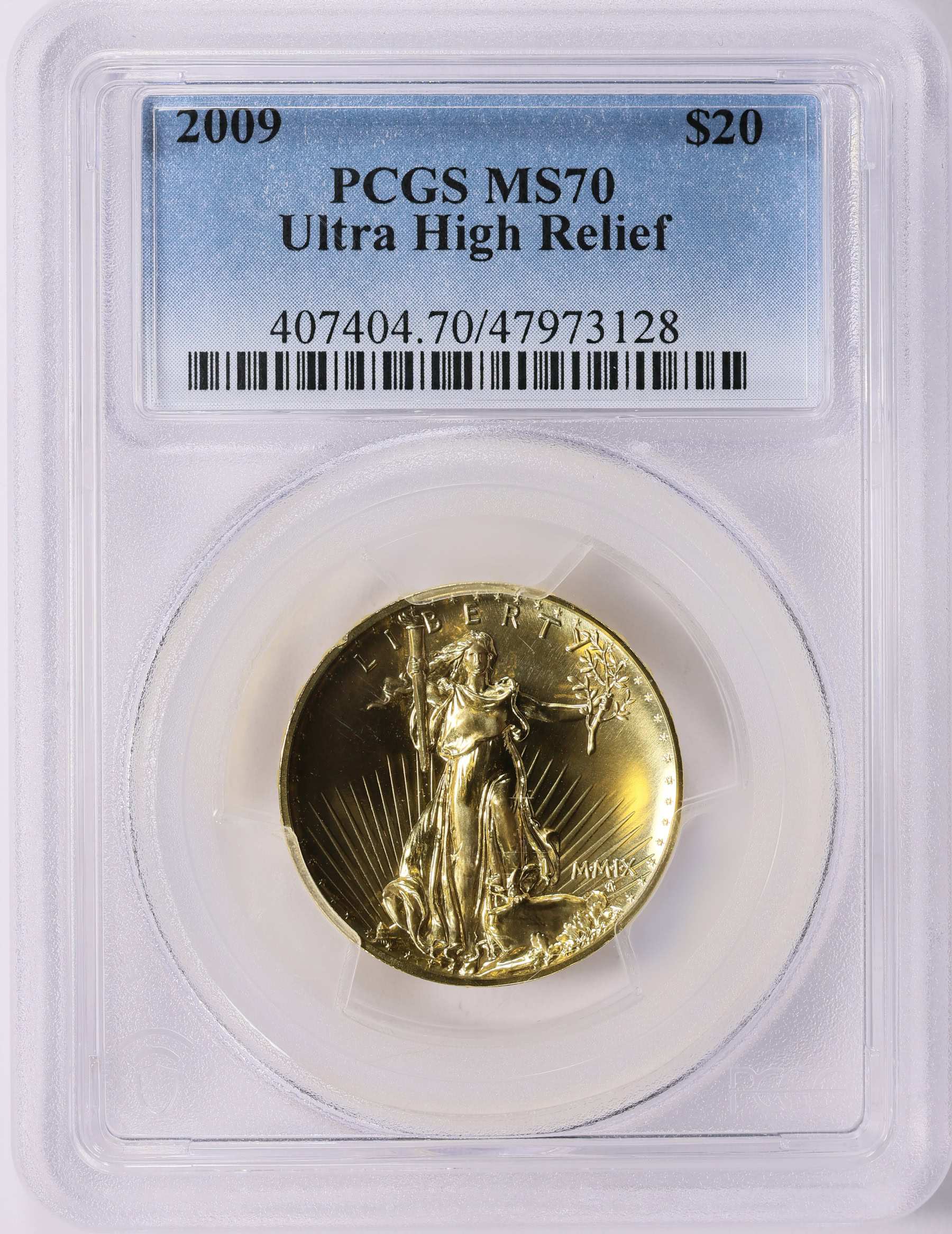 2009 MMIX Ultra High Relief $20 Gold PCGS MS-70 (Item 1715148 ...