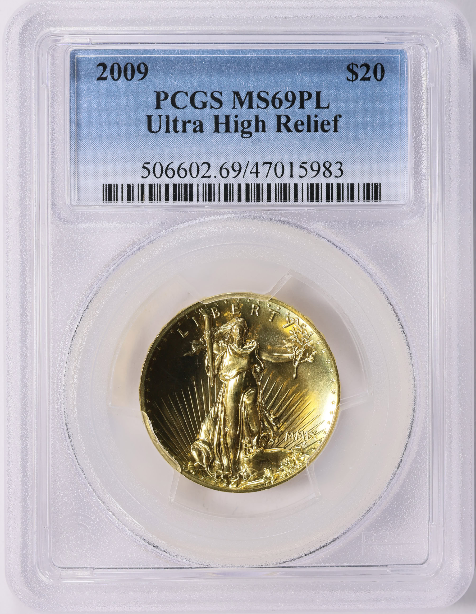 2009 MMIX Ultra High Relief $20 Gold PCGS MS-69 PL (Item 1715149 ...