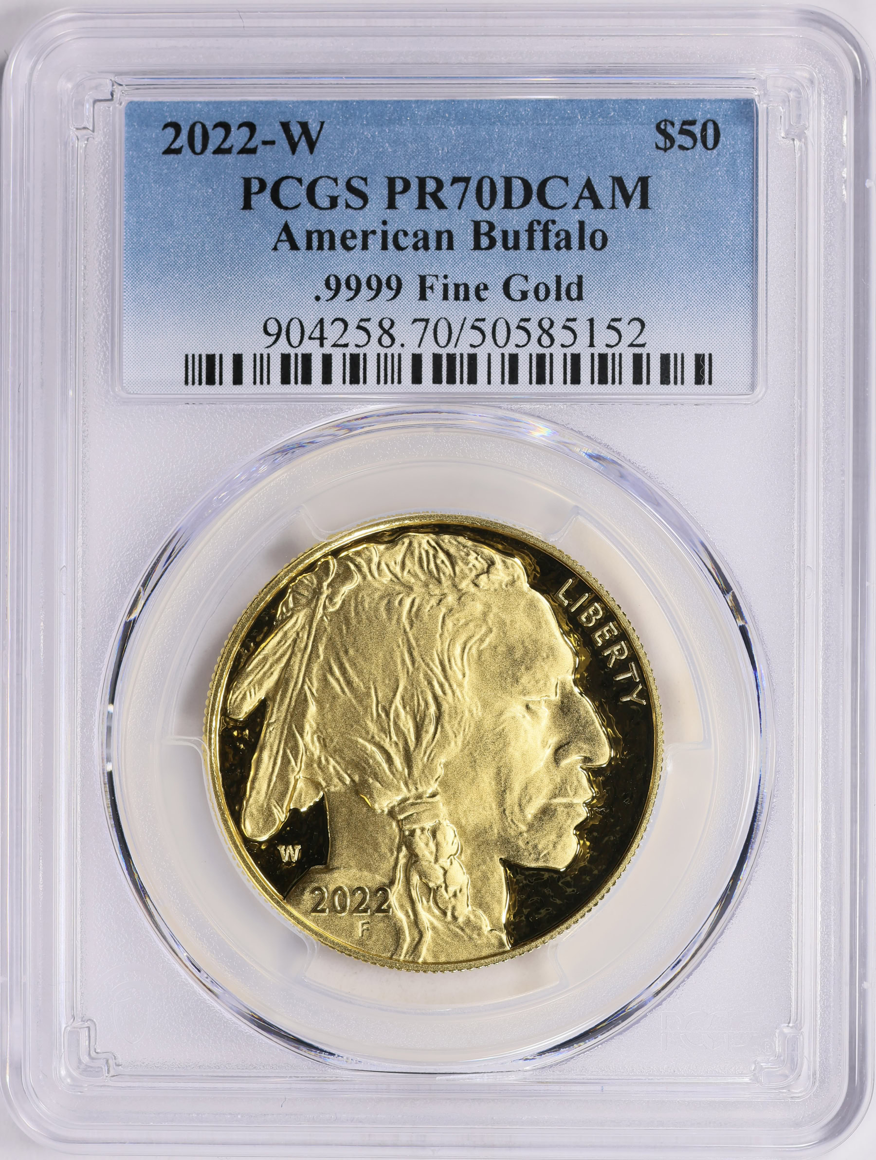 2022-W $50 One-Ounce Gold American Buffalo PCGS Proof-70 DCAM (Item 1715330) | GreatCollections ...