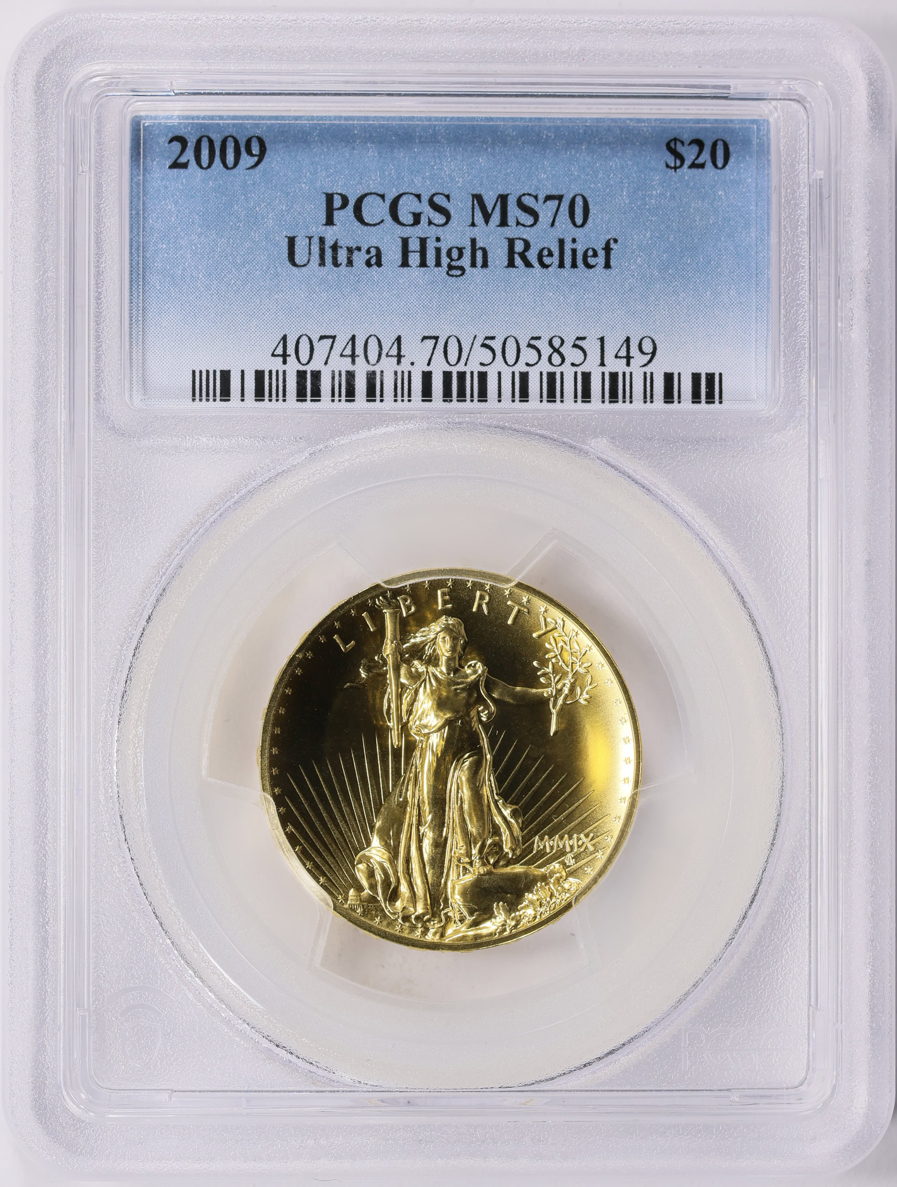 2009 MMIX Ultra High Relief $20 Gold PCGS MS-70 (Item 1715338 ...