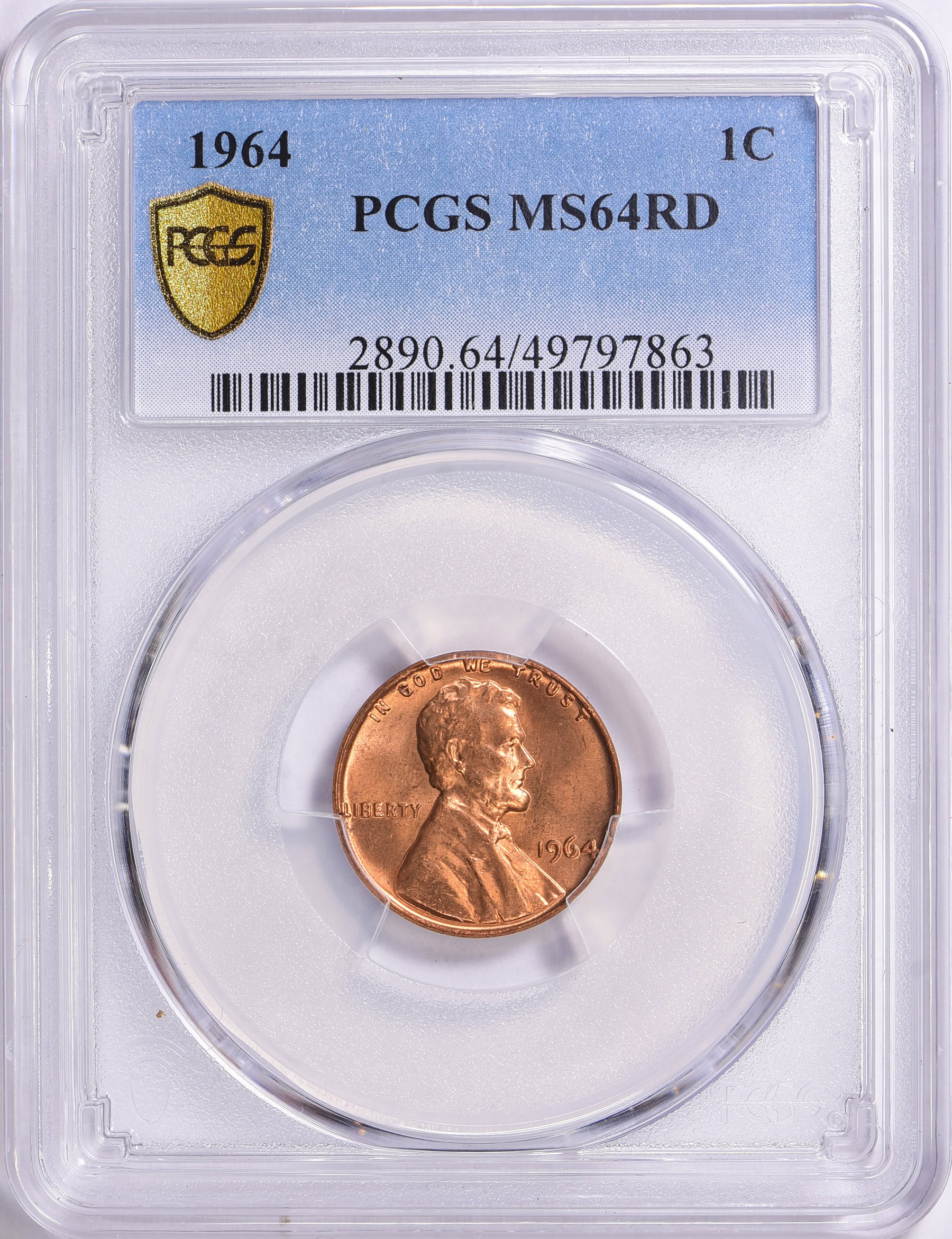 1964 Lincoln Cent PCGS MS-64 RD (Item 1715437) | GreatCollections Coin ...