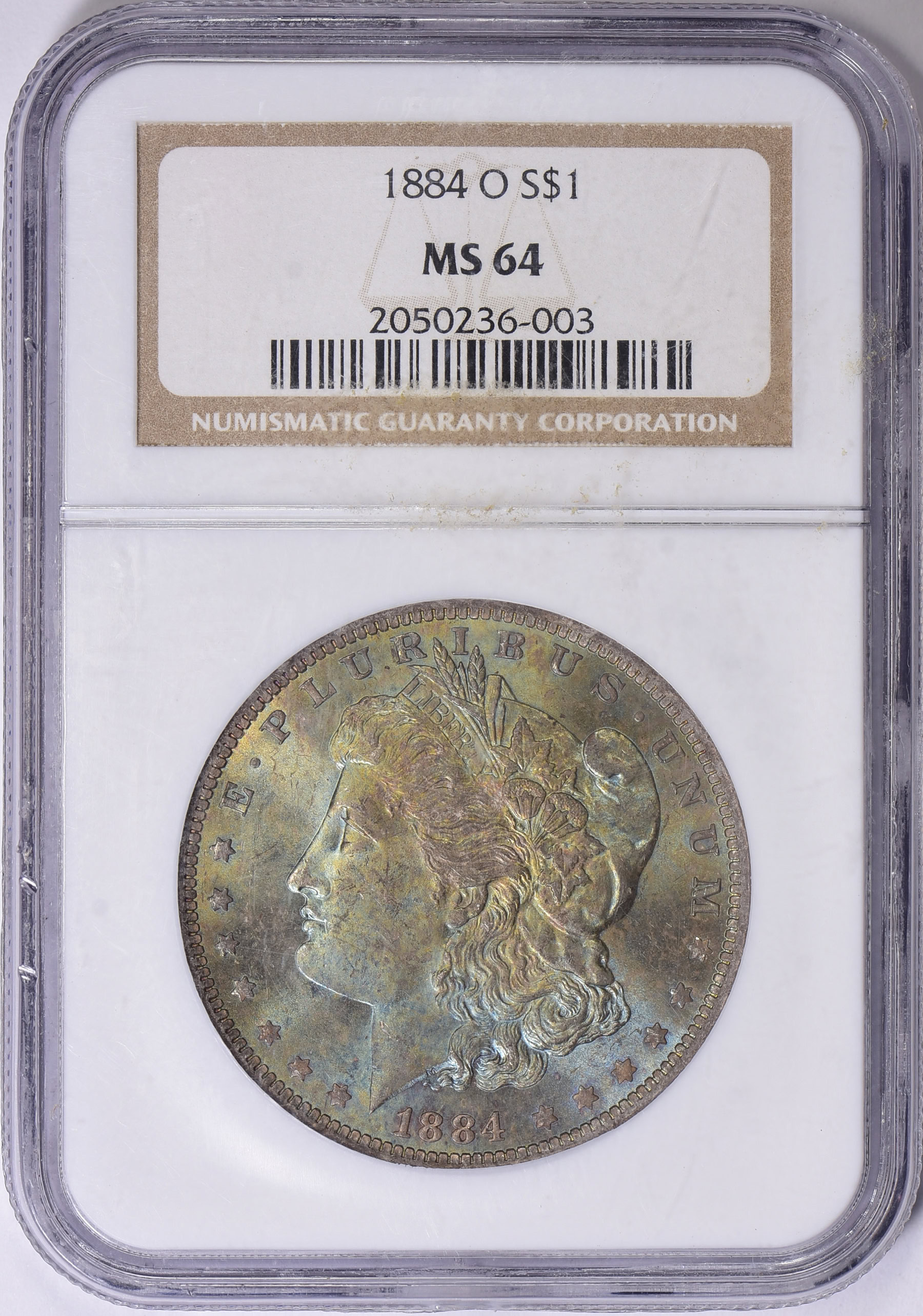 1884-O Morgan Silver Dollar NGC MS-64 (Toned) (Item 1715477) | GreatCollections Coin Auctions