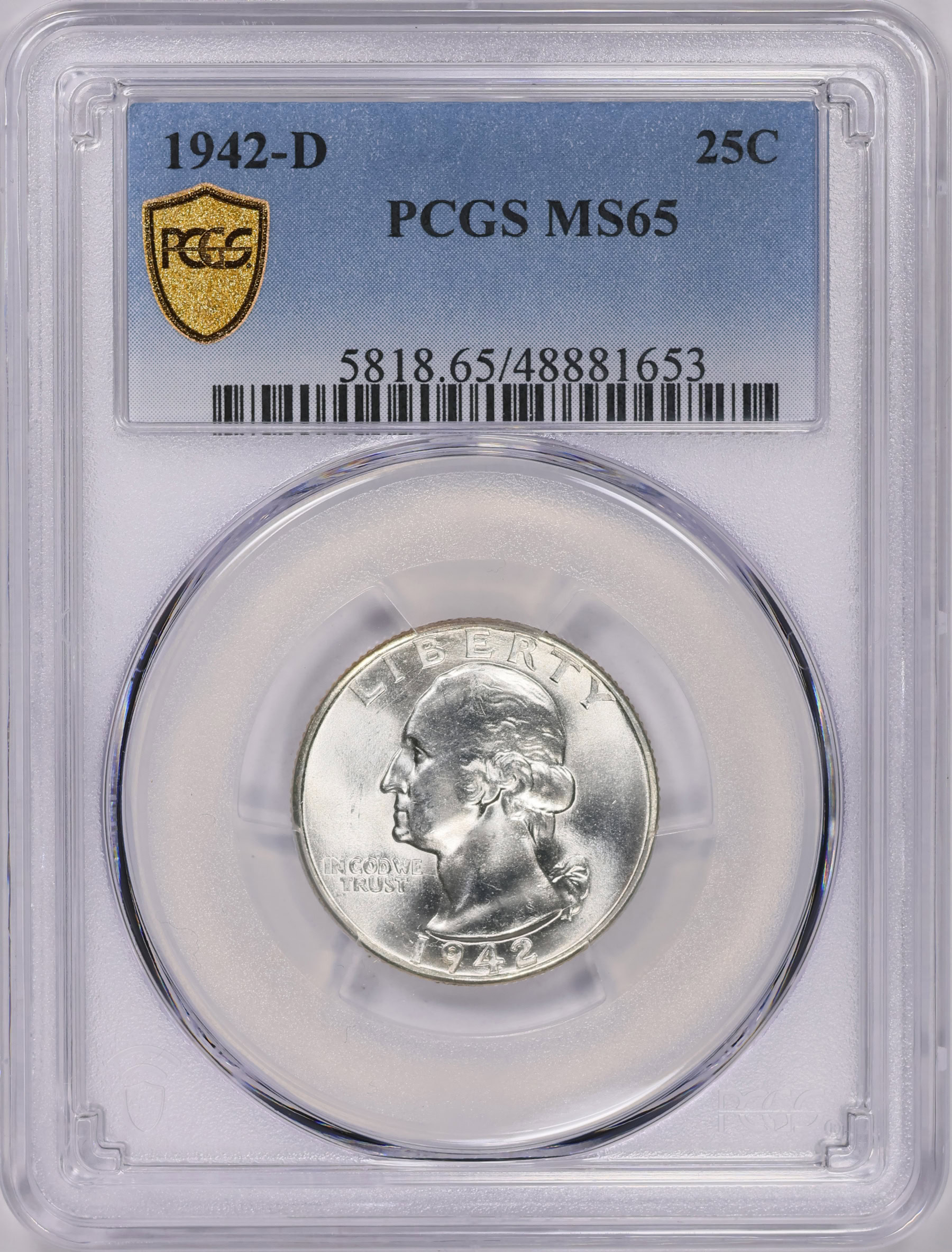 1942-D Washington Quarter PCGS MS-65 (Item 1715568) | GreatCollections Coin Auctions