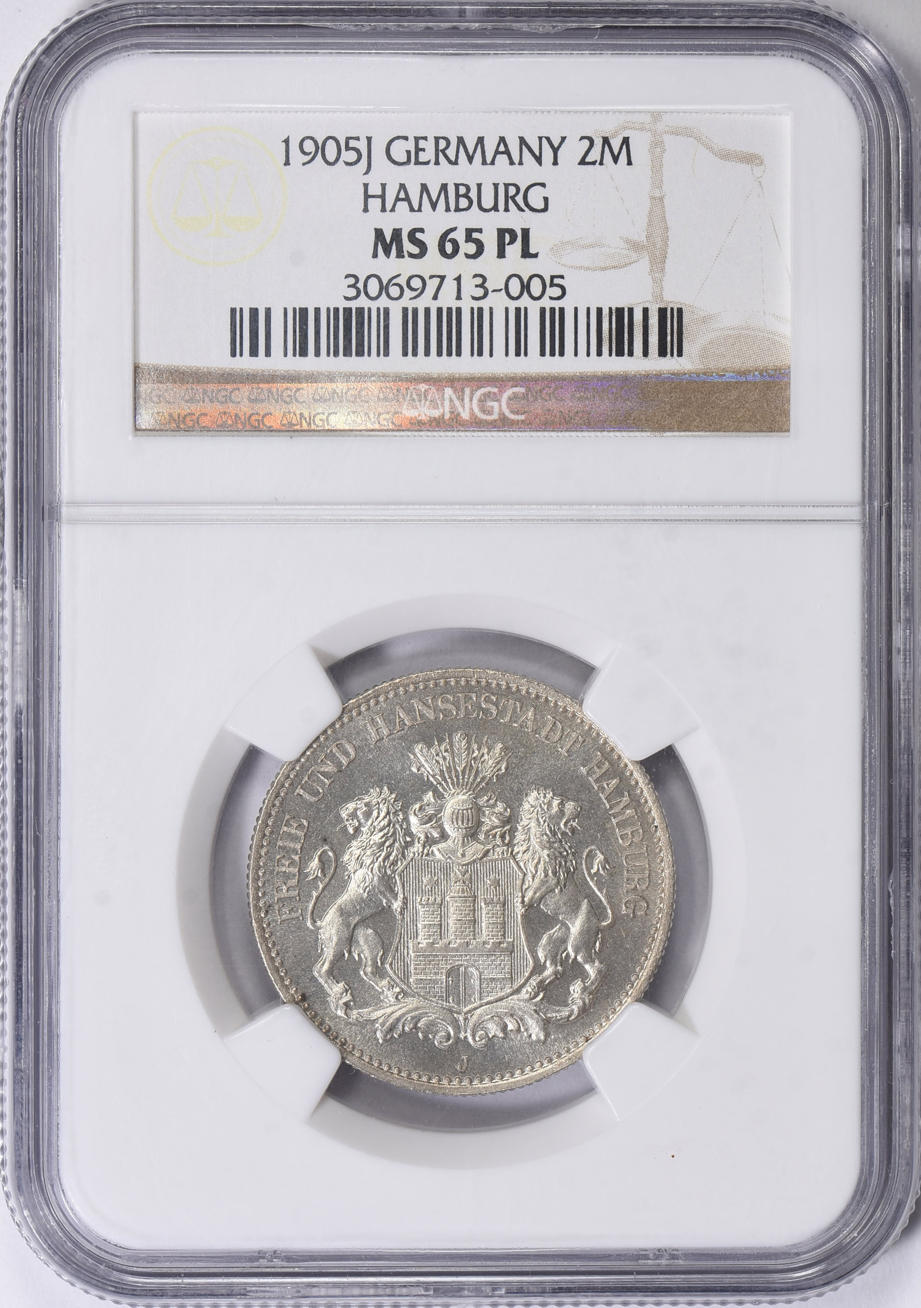 Germany 1905-J Silver 2 Marks KM-612 NGC MS-65 PL (Item 1715689 ...