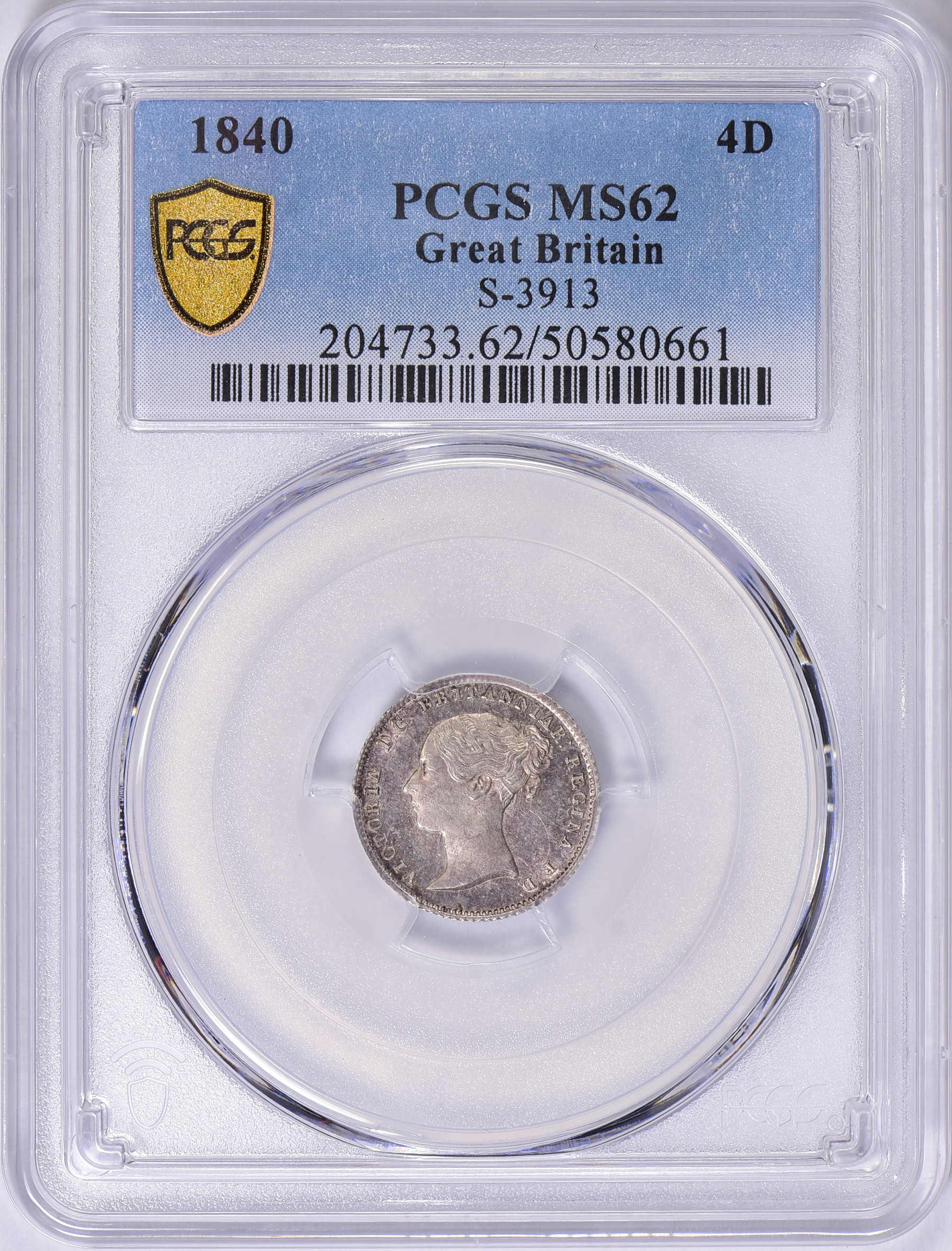Great Britain 1840 Silver 4 Pence KM-731.1 PCGS MS-62 (Item 1715782 ...
