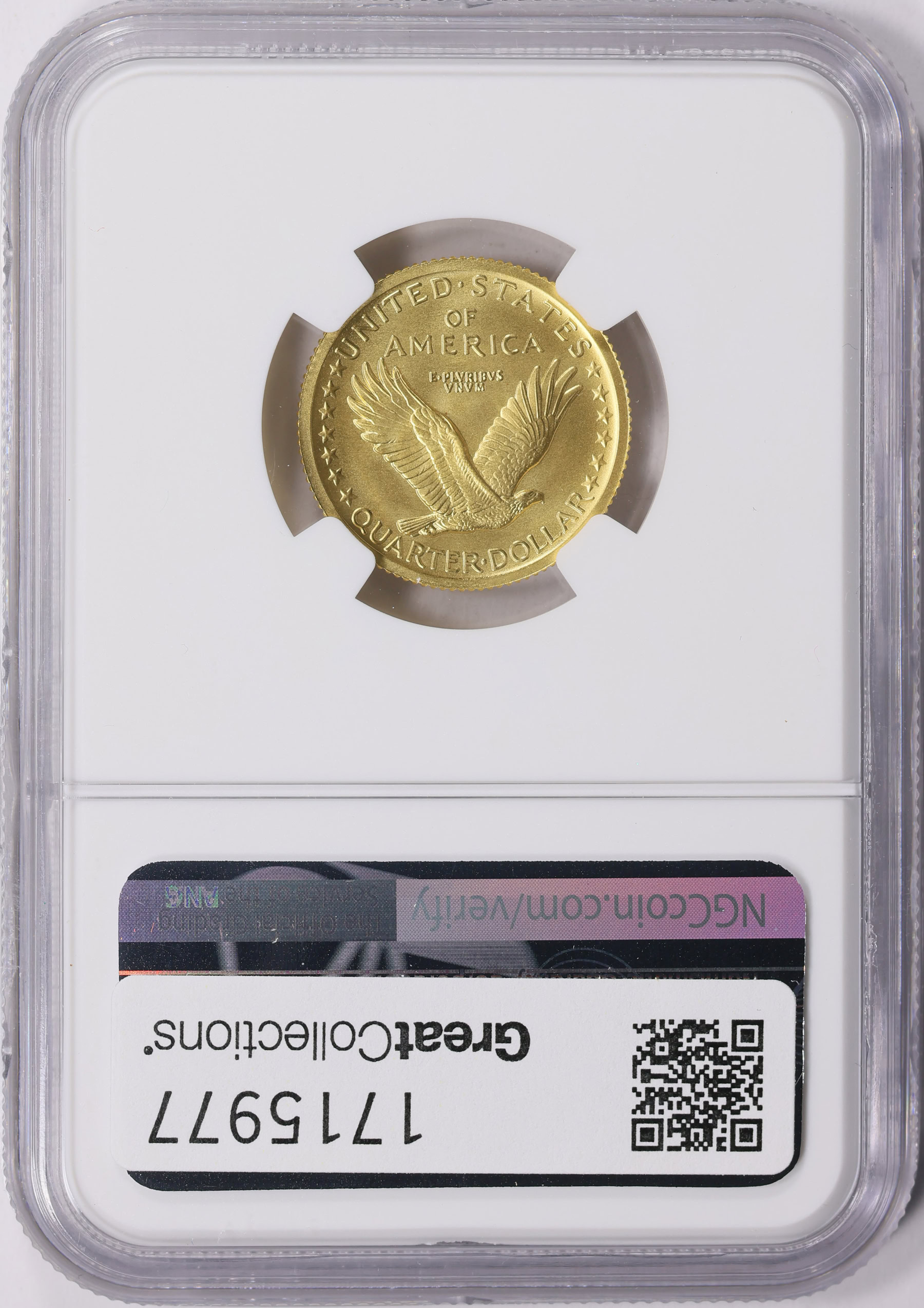 2016-W Gold Standing Liberty Quarter 100th Anniversary. NGC SP-70 (Item ...