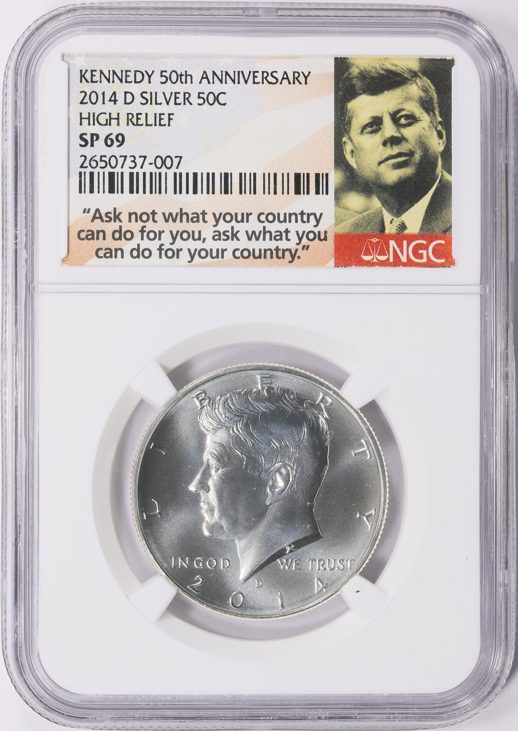 2014-D Kennedy Half Dollar Silver 50th Anniversary NGC SP-69 (Kennedy ...