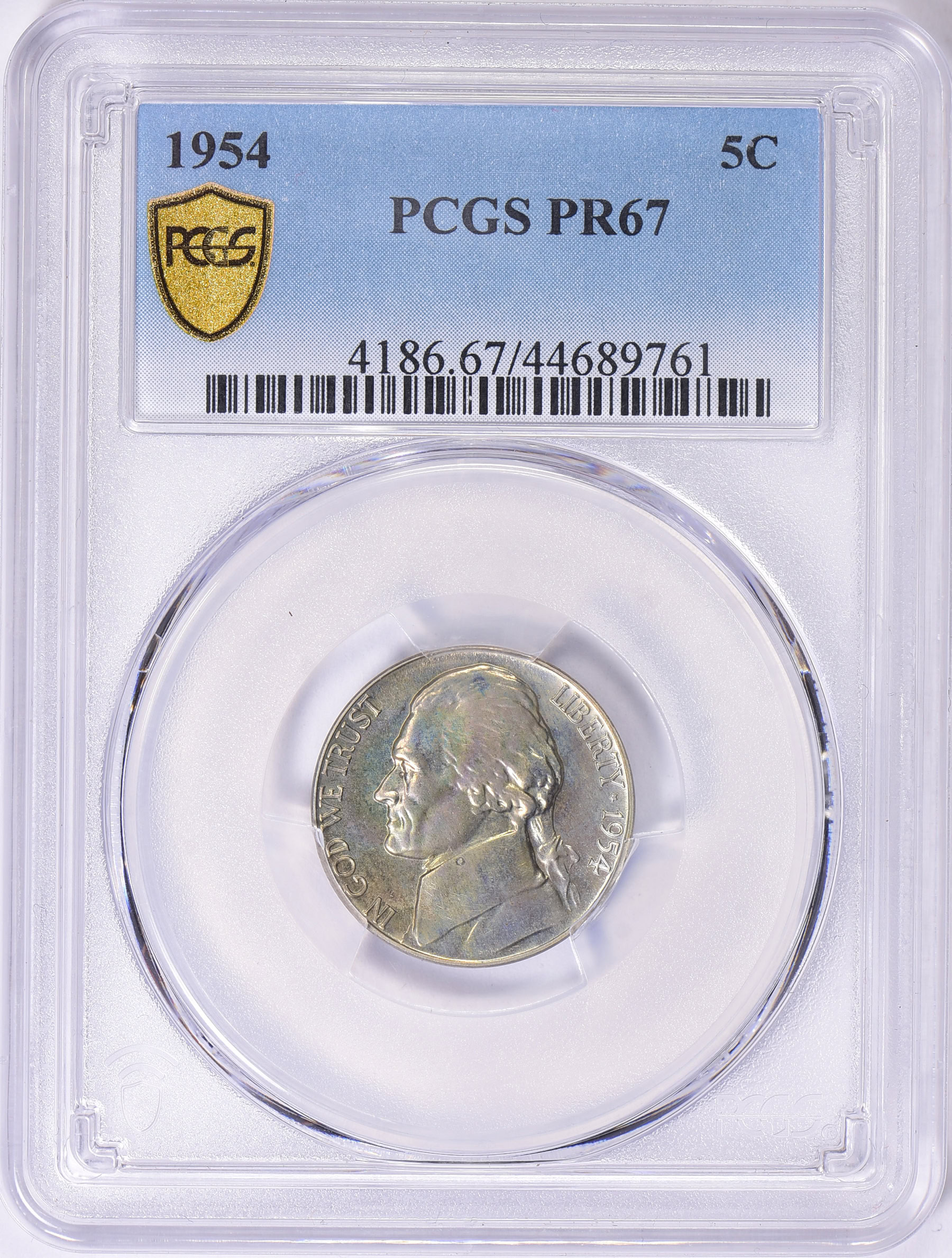 1954 Jefferson Nickel PCGS Proof-67 (Toned) (Item 1715985) | GreatCollections Coin Auctions